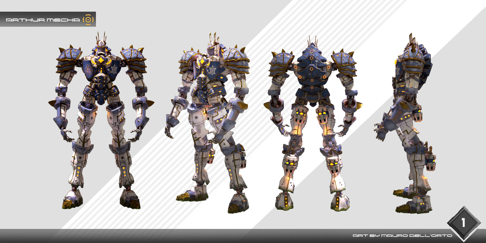 ArtStation - Arthur mecha - 3D turn around