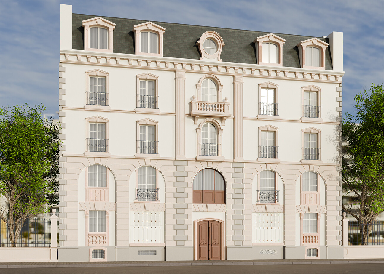 Nabil Alaoui - Neoclassical french architecture façade - Built using 3d ...