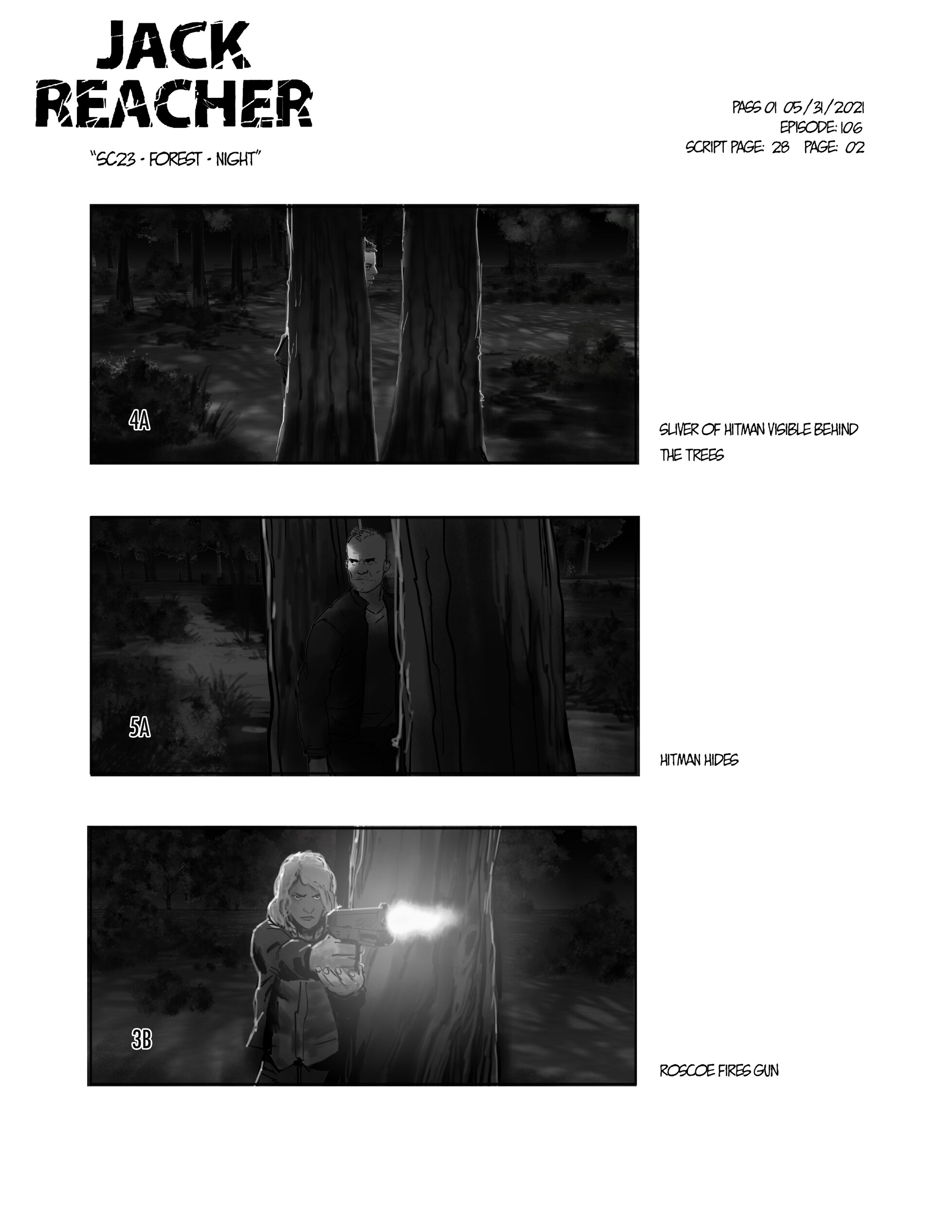 Jonathan Standing - JACK REACHER S1 - STORYBOARDS