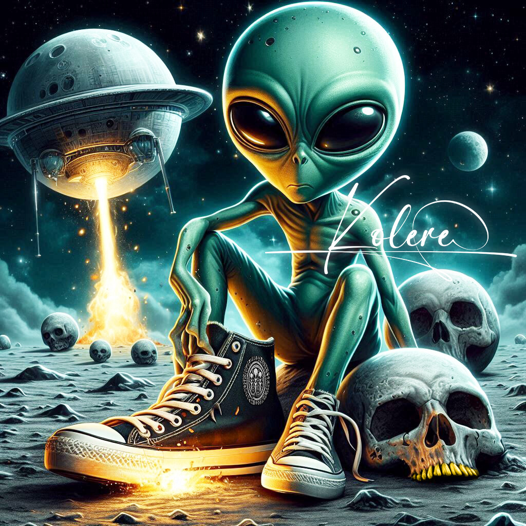 ArtStation - Alien on the Moon.