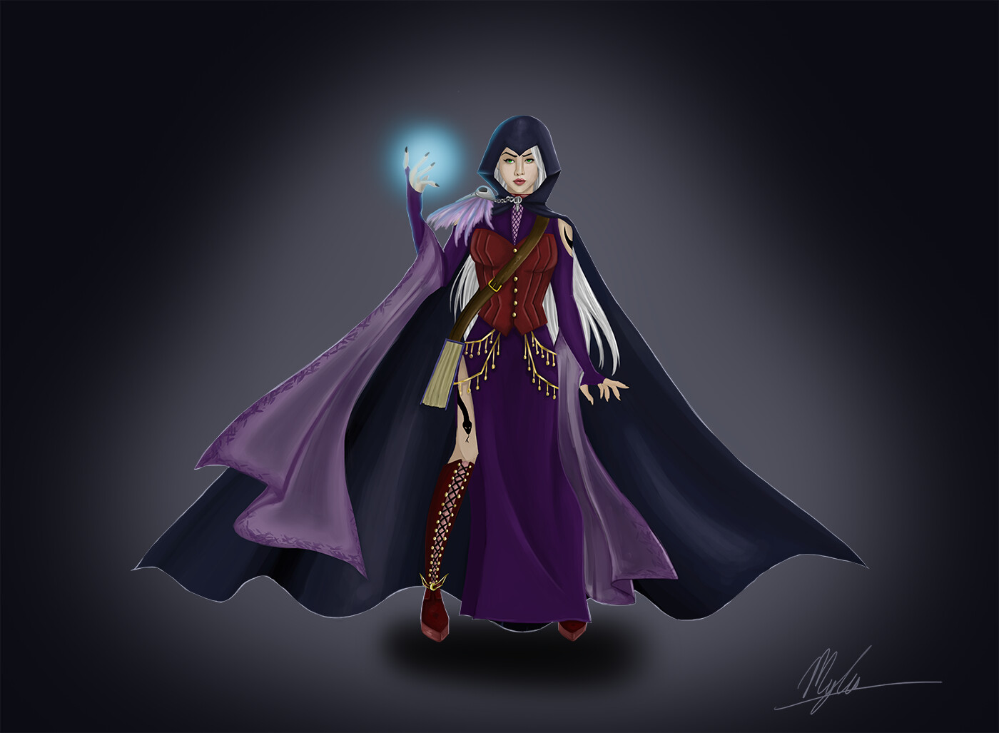 ArtStation - The White-Haired Sorceress