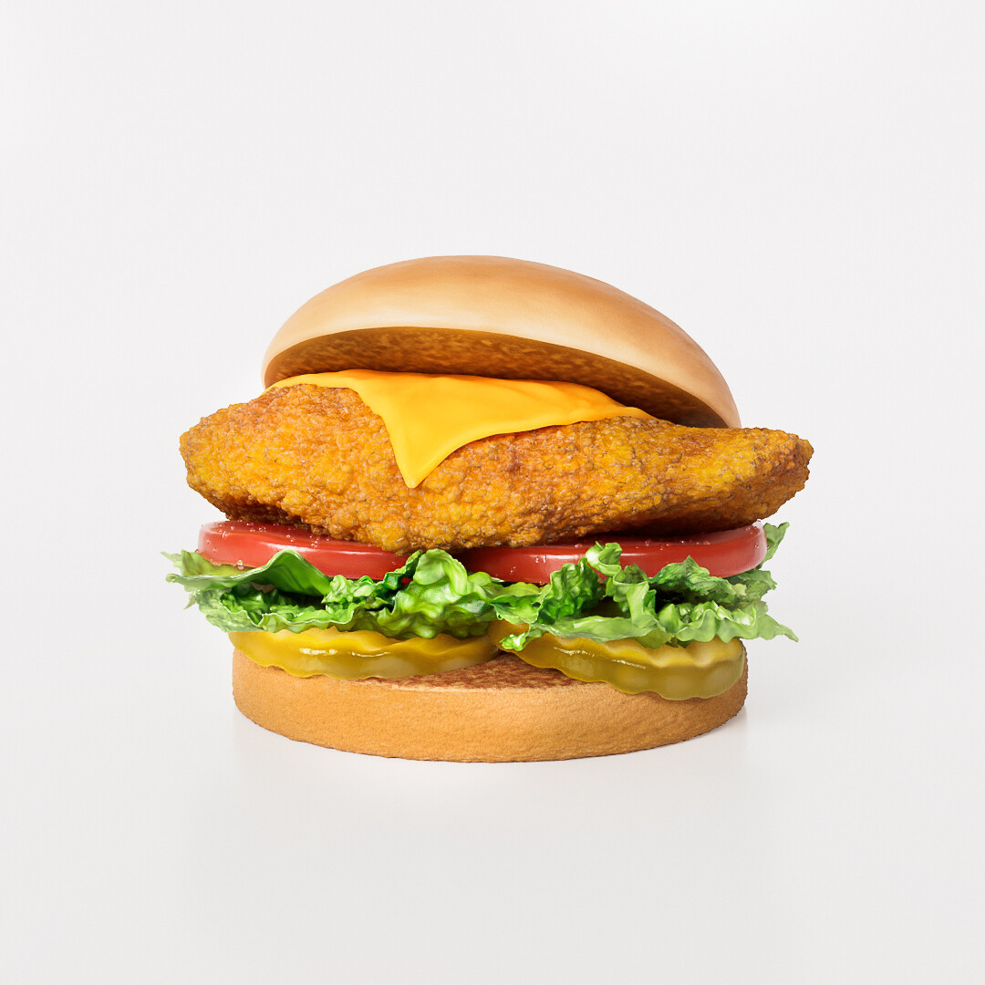 ArtStation - Polygonal Chicken Sandwich (Tutorial)