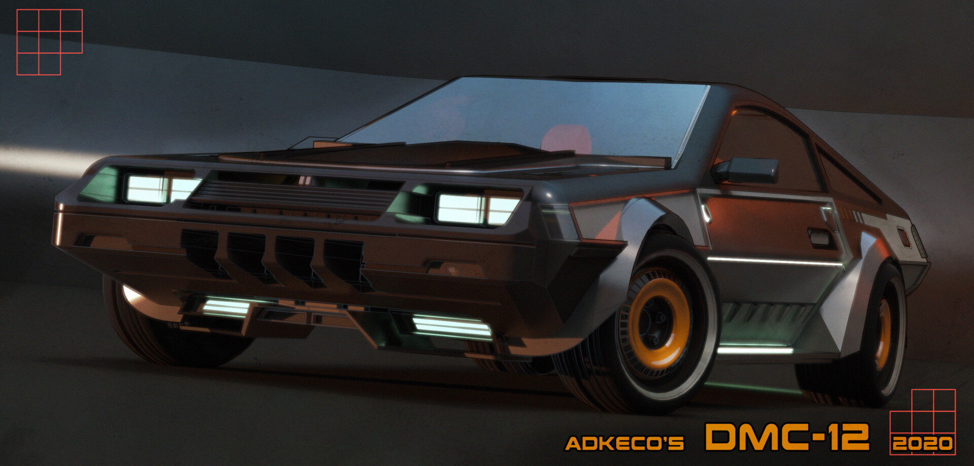 ArtStation - Adkeco's DMC-12 Reimagined - Front View