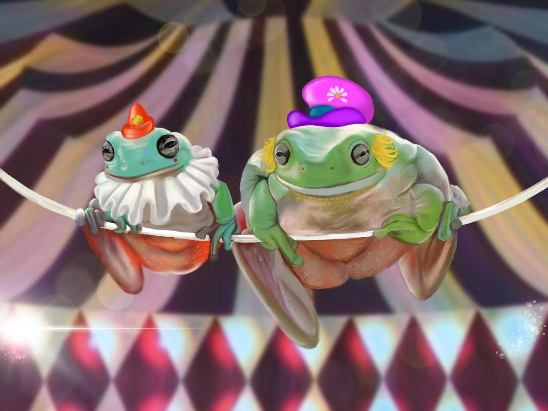ArtStation - circus frogs