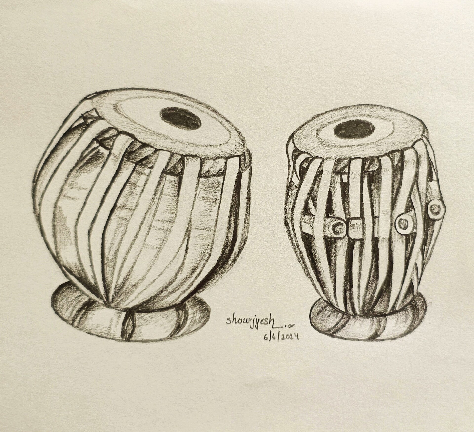 tabla instrument drawing