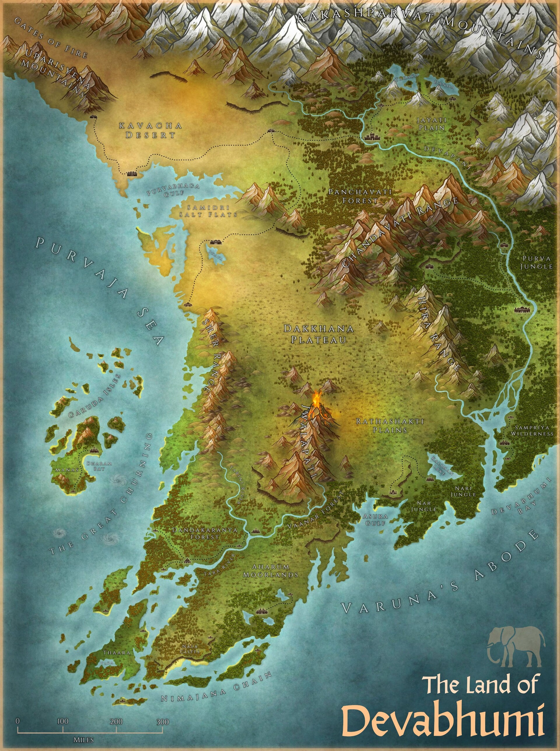 ArtStation - Devabhumi World Map