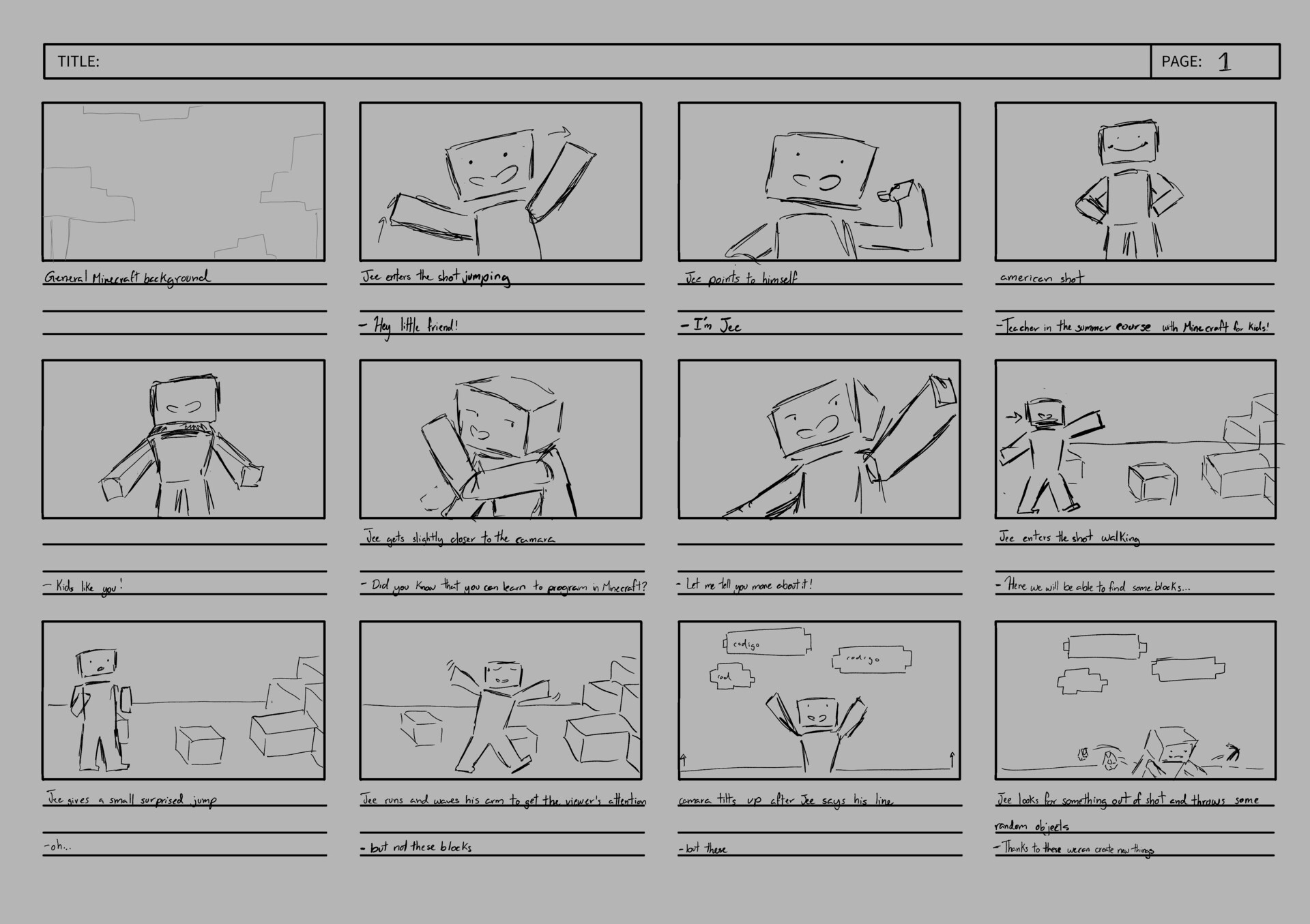 ArtStation - JeeTP Games Comercial Storyboard