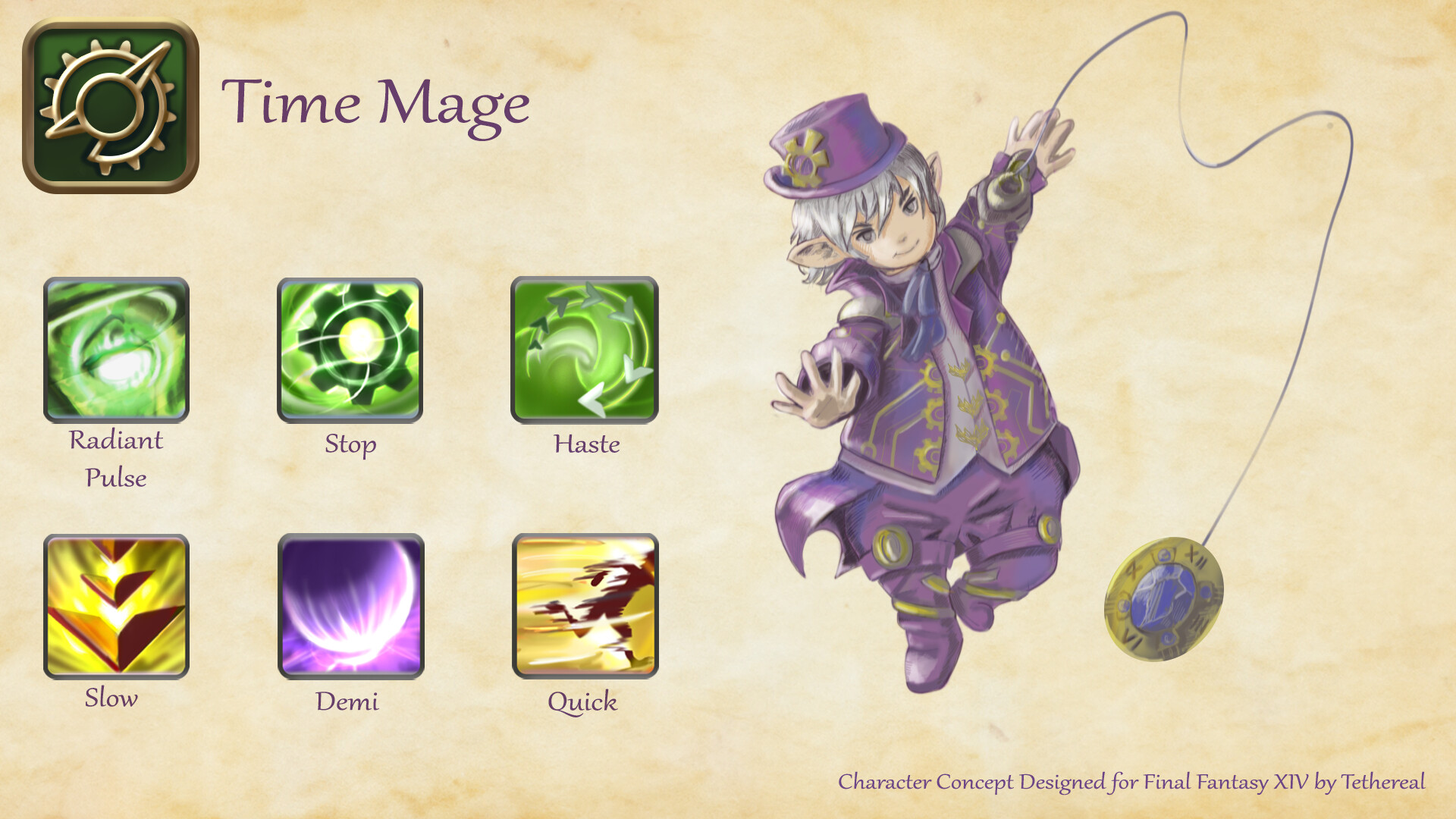ArtStation - Final Fantasy Time Mage Designs