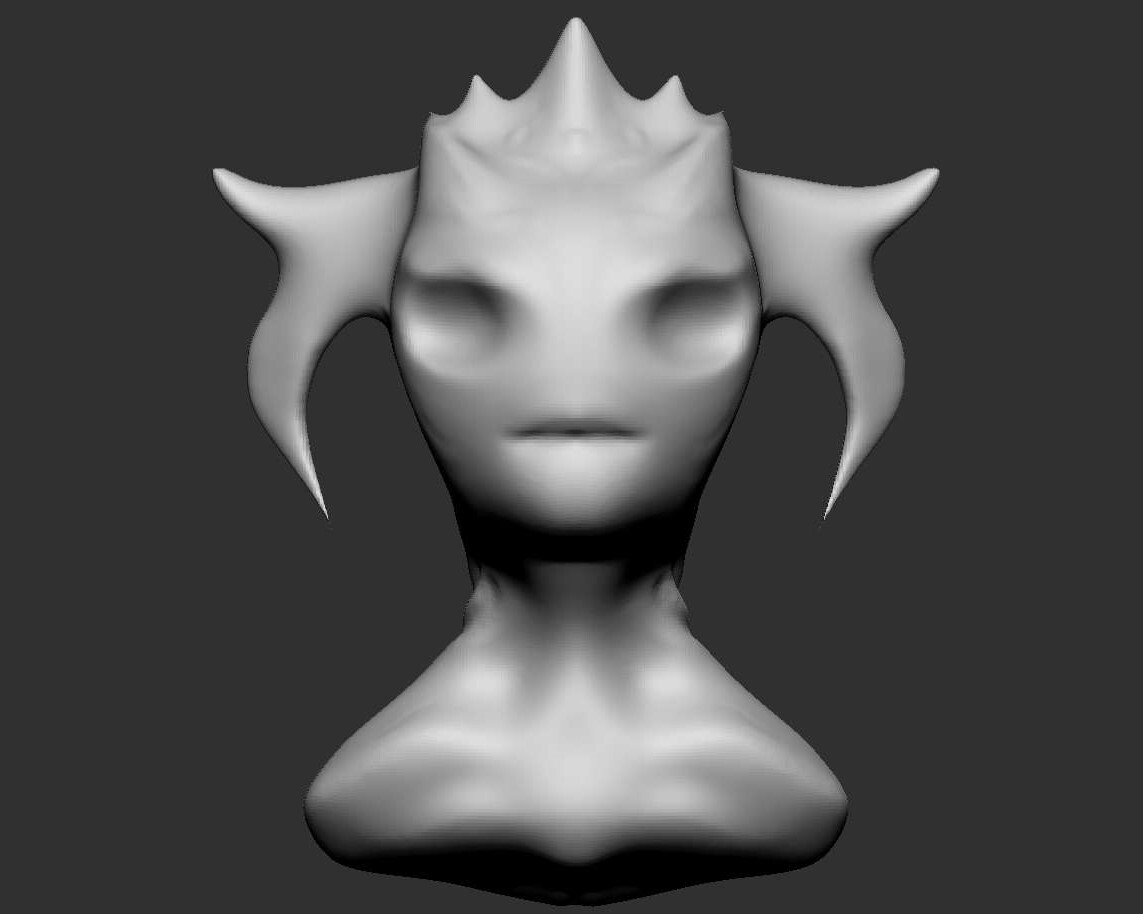 ArtStation - Alien bust study 3 - WIP