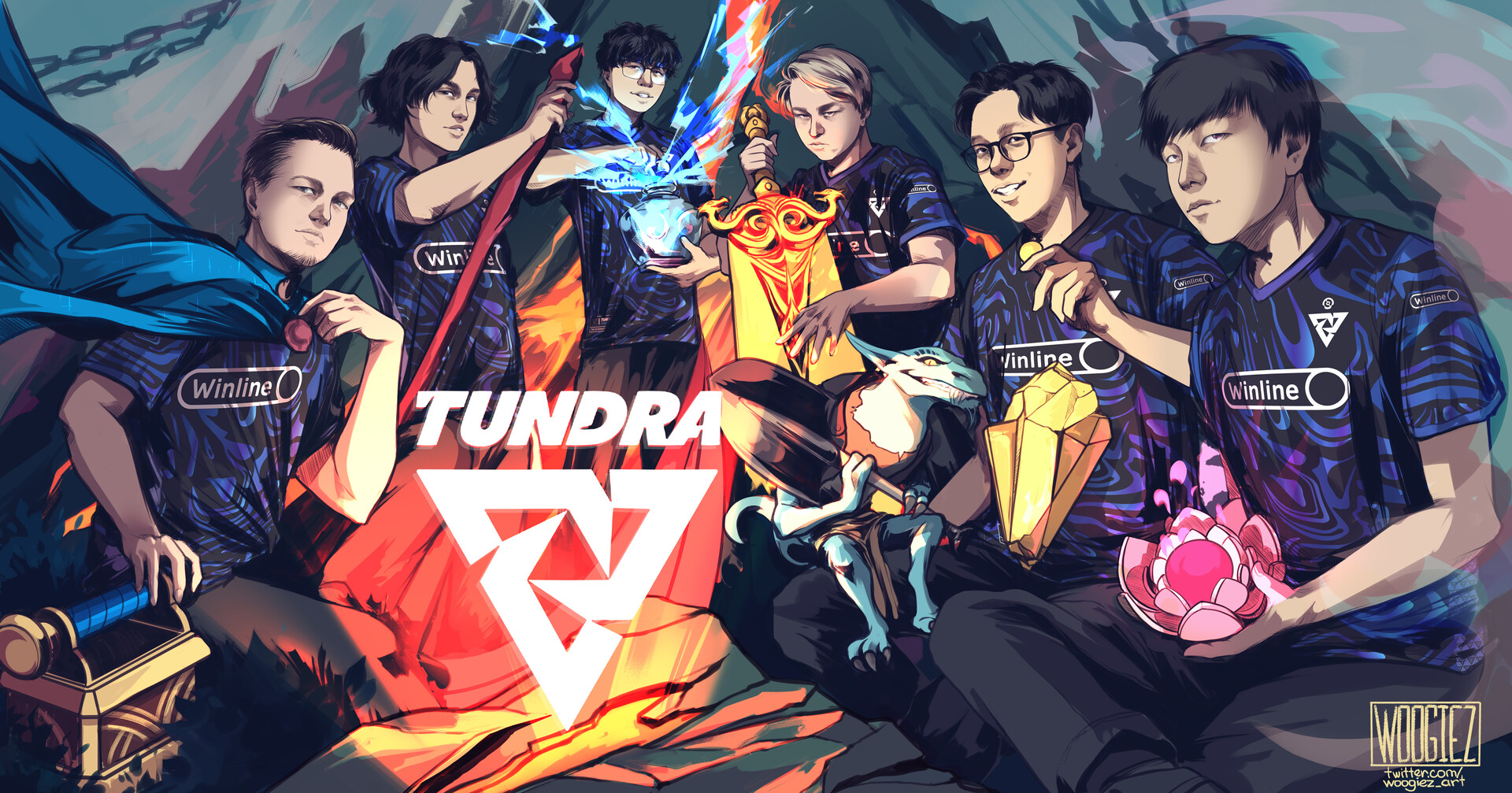 ArtStation - Tundra Esports Dota 2 announcement art