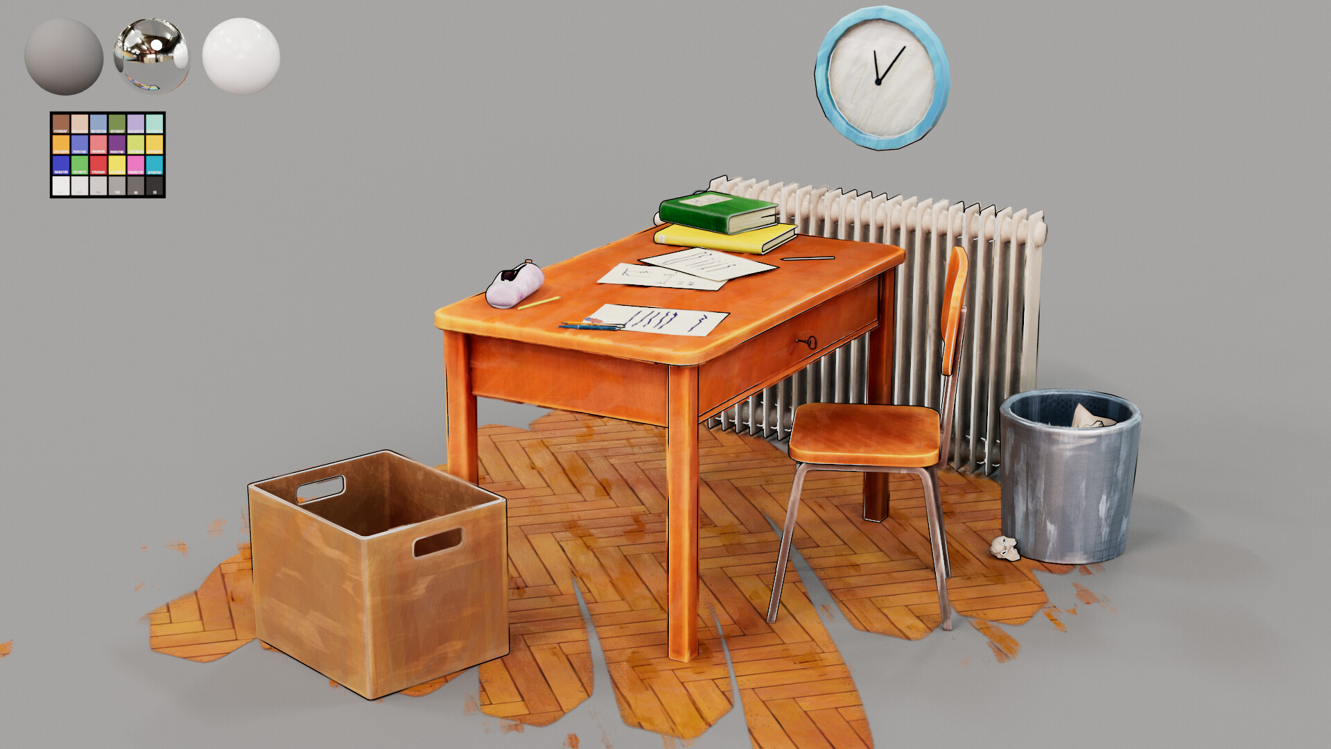 ArtStation - Classroom Props 👩‍🏫📚 - Modeling/Surfacing