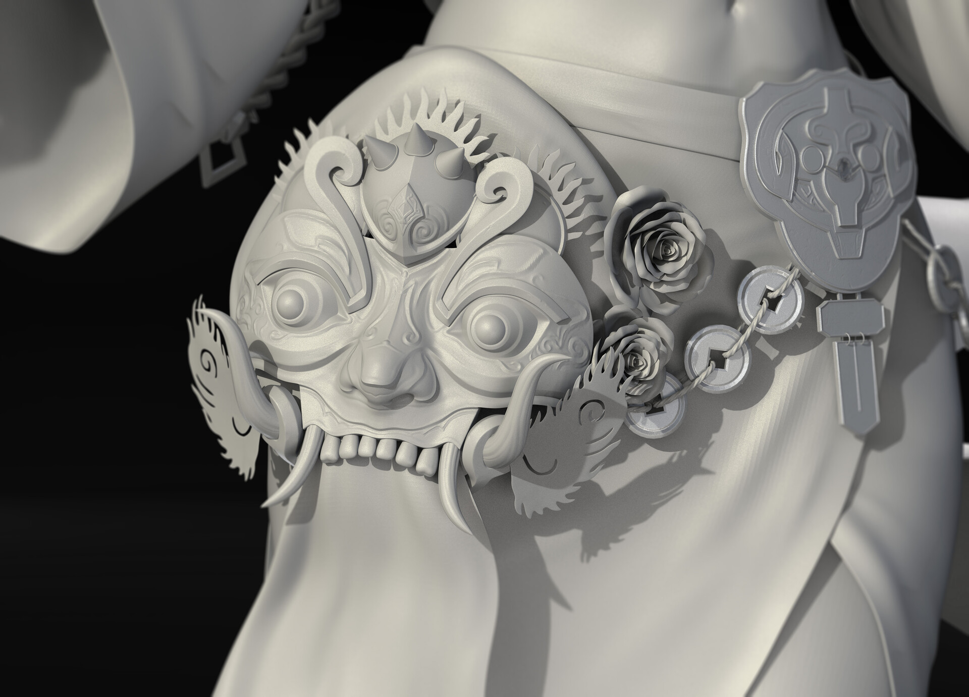 千叶弦 - exorcism mask with jade 佩玉之傩