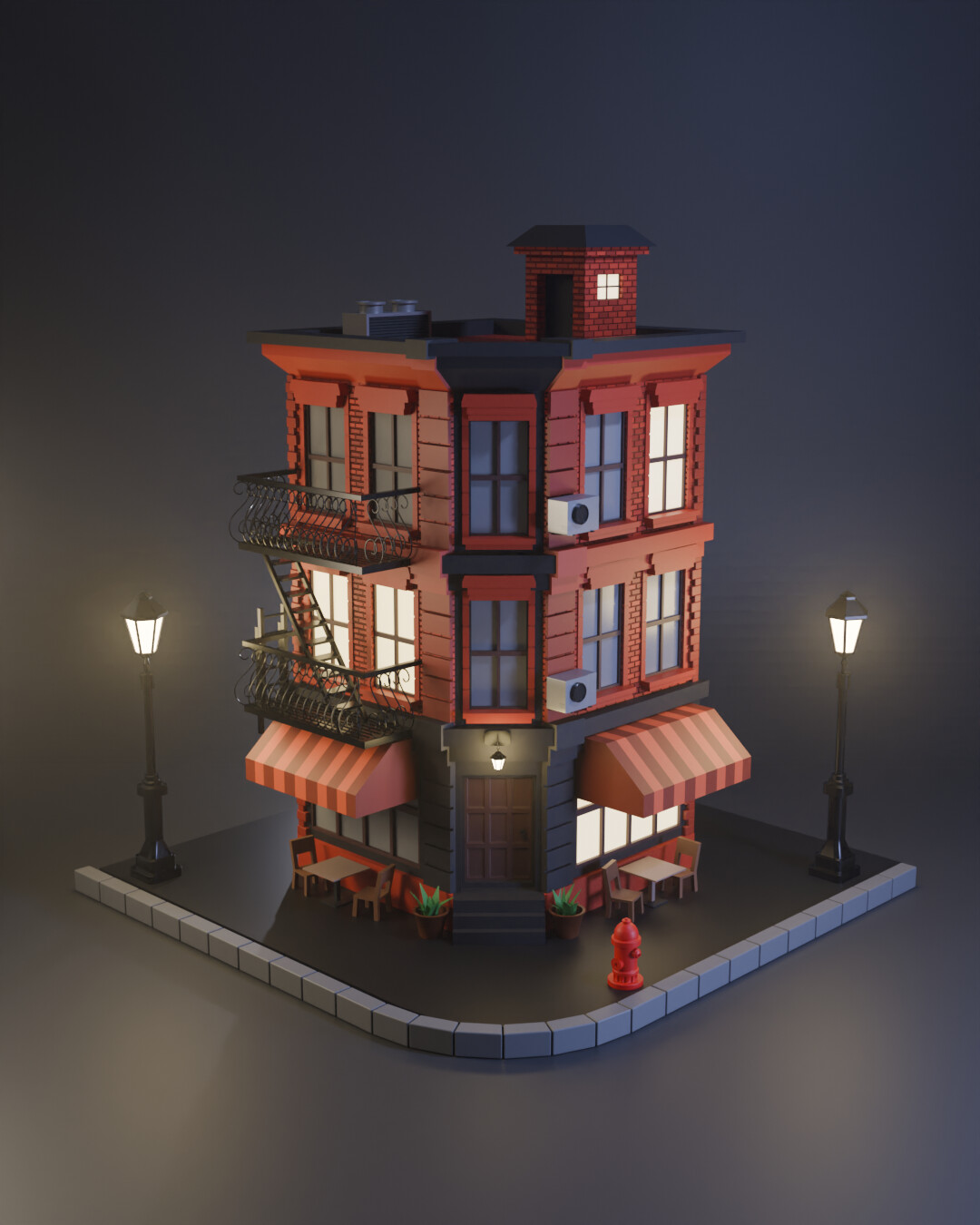 ArtStation - Low Poly Building
