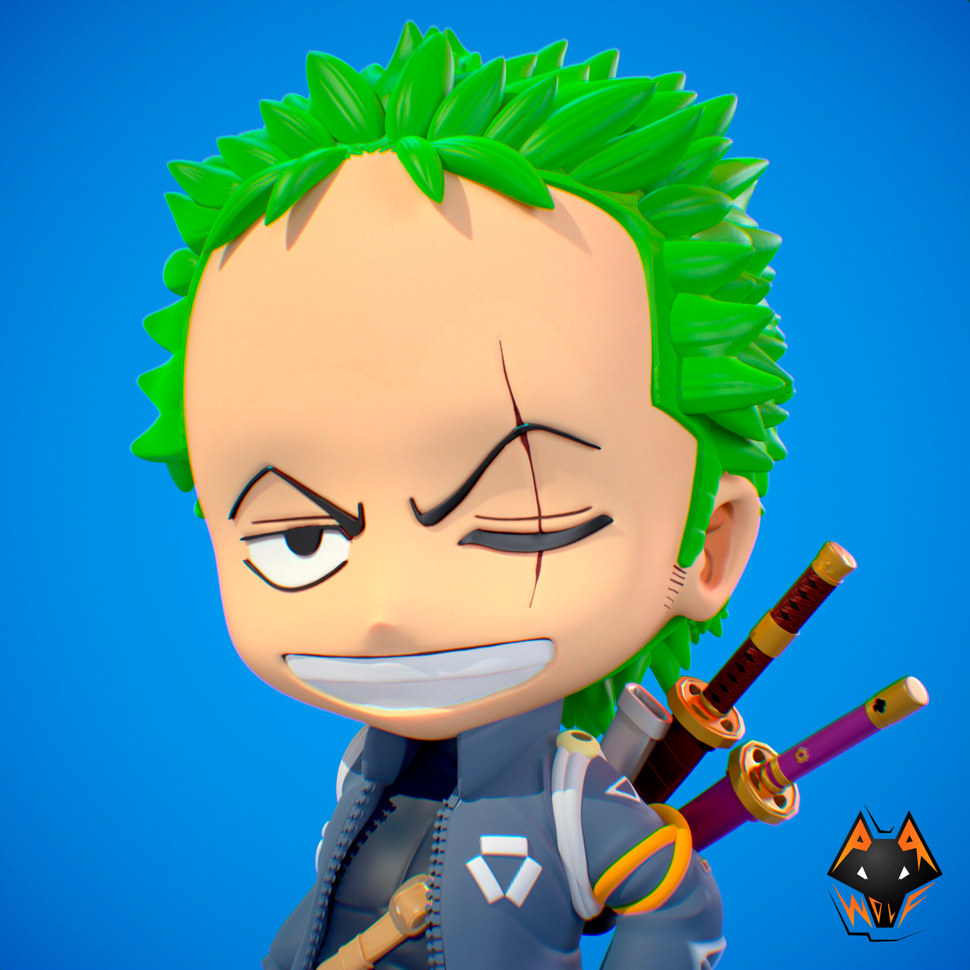 ArtStation - Zoro Egg Head Chibi Fanart