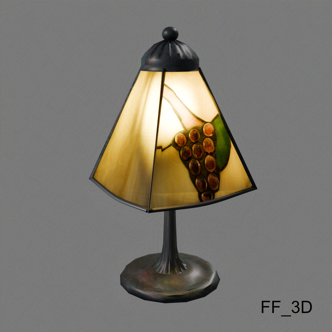 ArtStation - FF_3D - Lamp (Low Poly Prop 5300 Triangles)