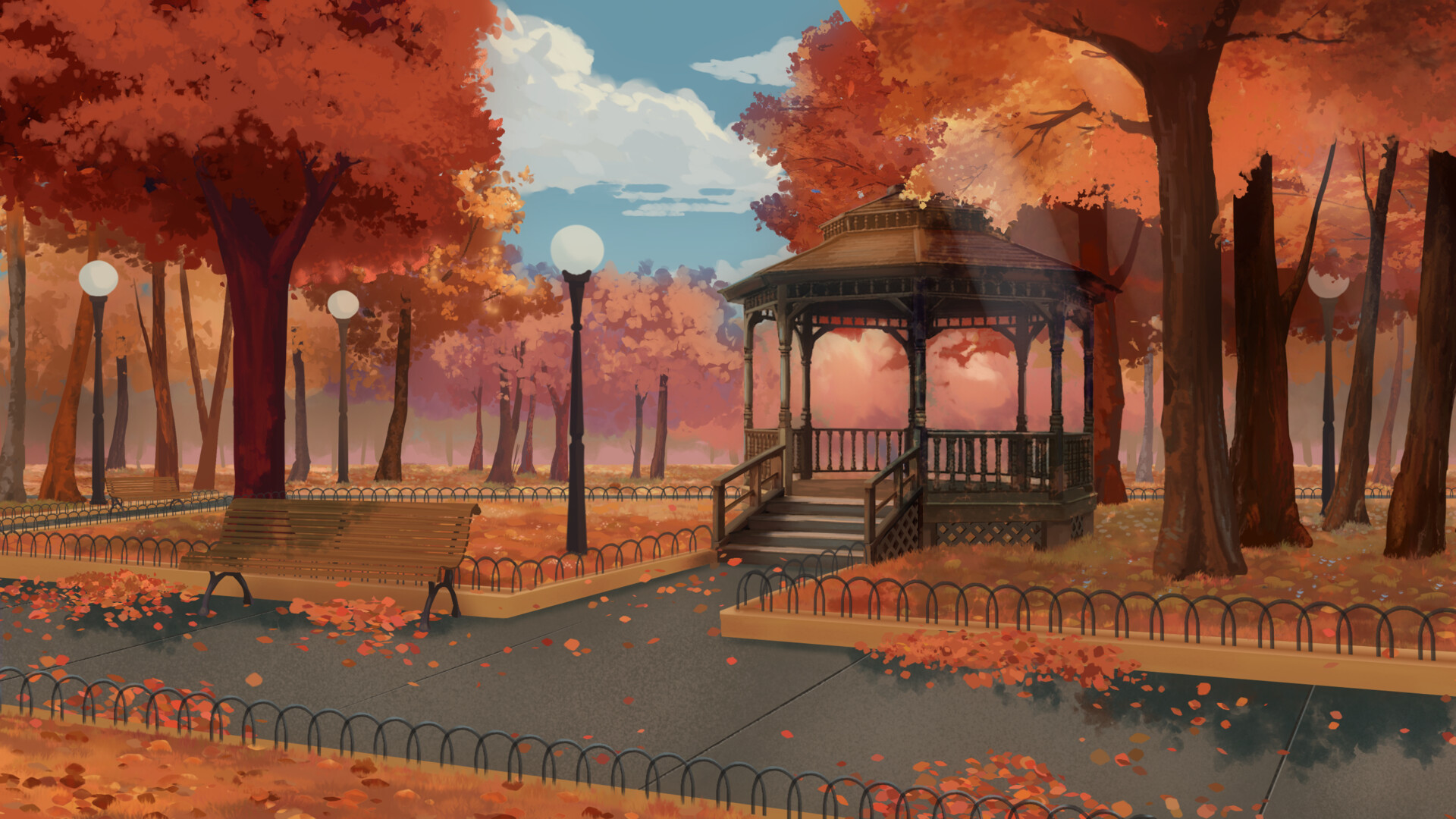 anime park background
