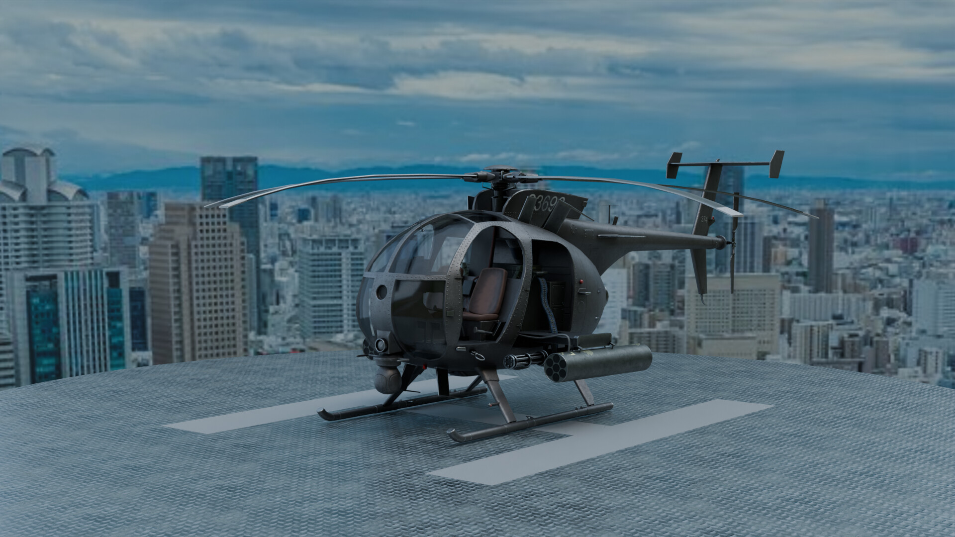 ArtStation - MH-6M "Littlebird" Helicopter