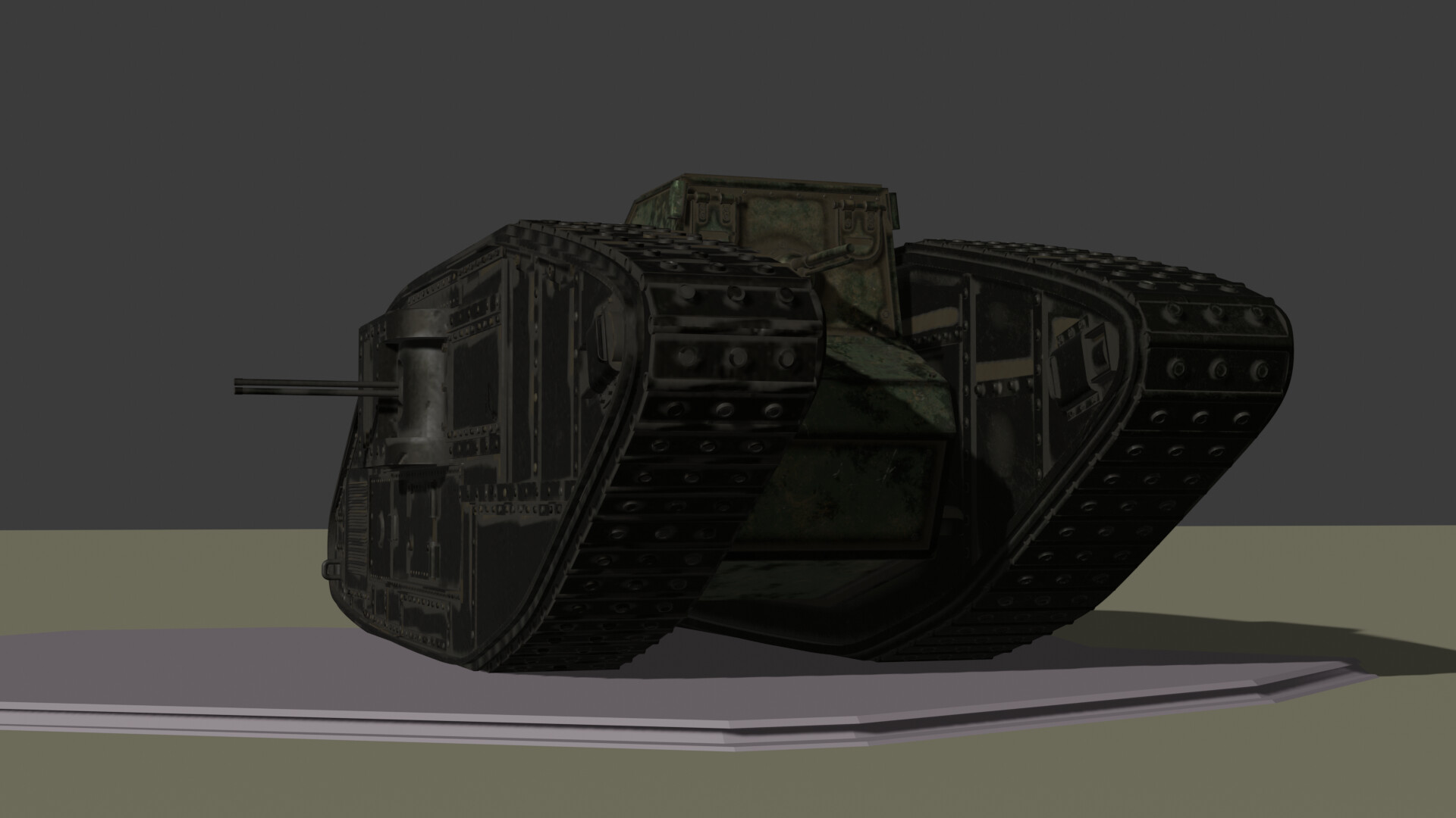 ArtStation - Mark V tank 3D Model