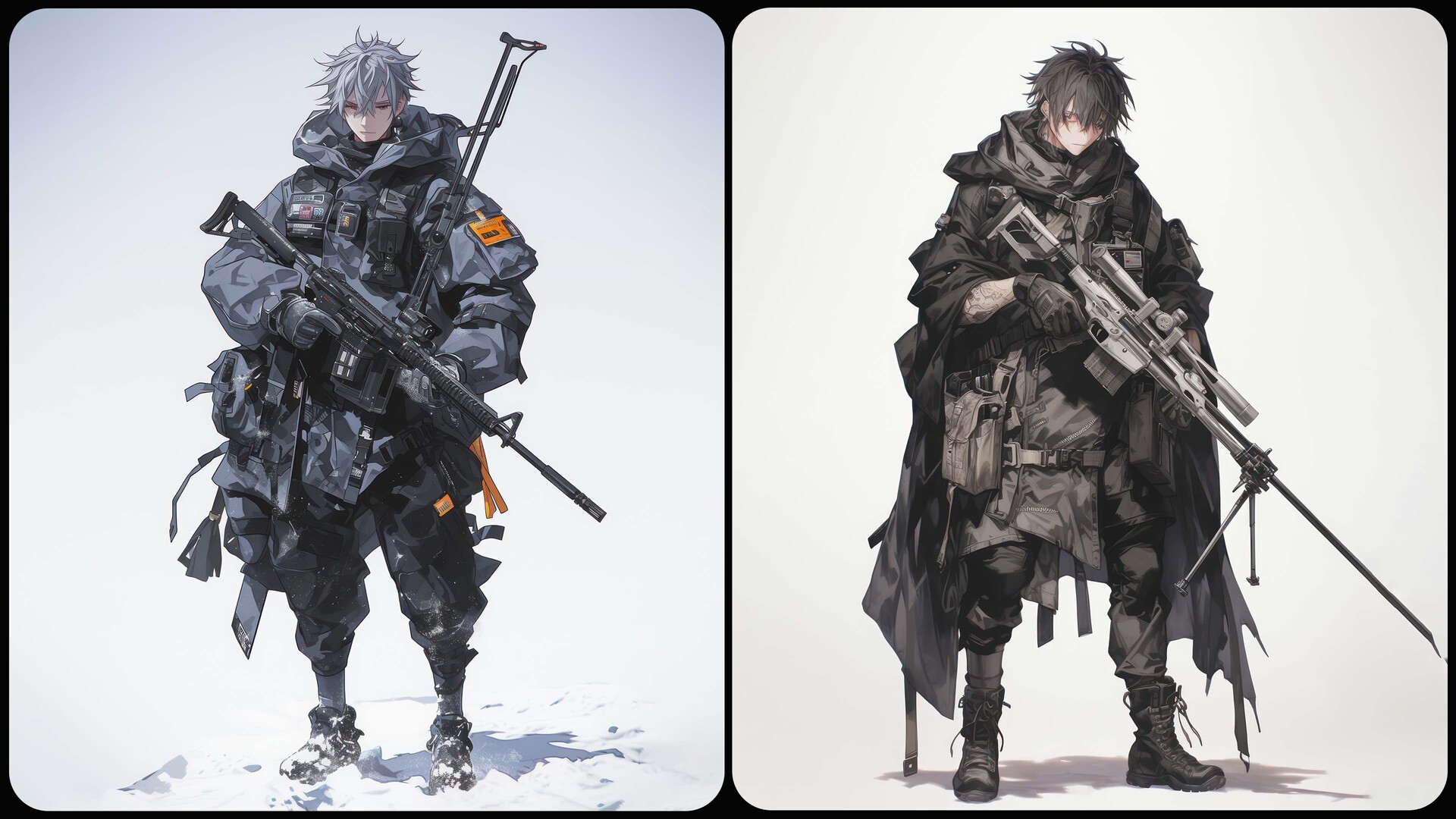 Ferial Studio - 🔹240 Male Sniper - Anime Character Reference Image Pack ...