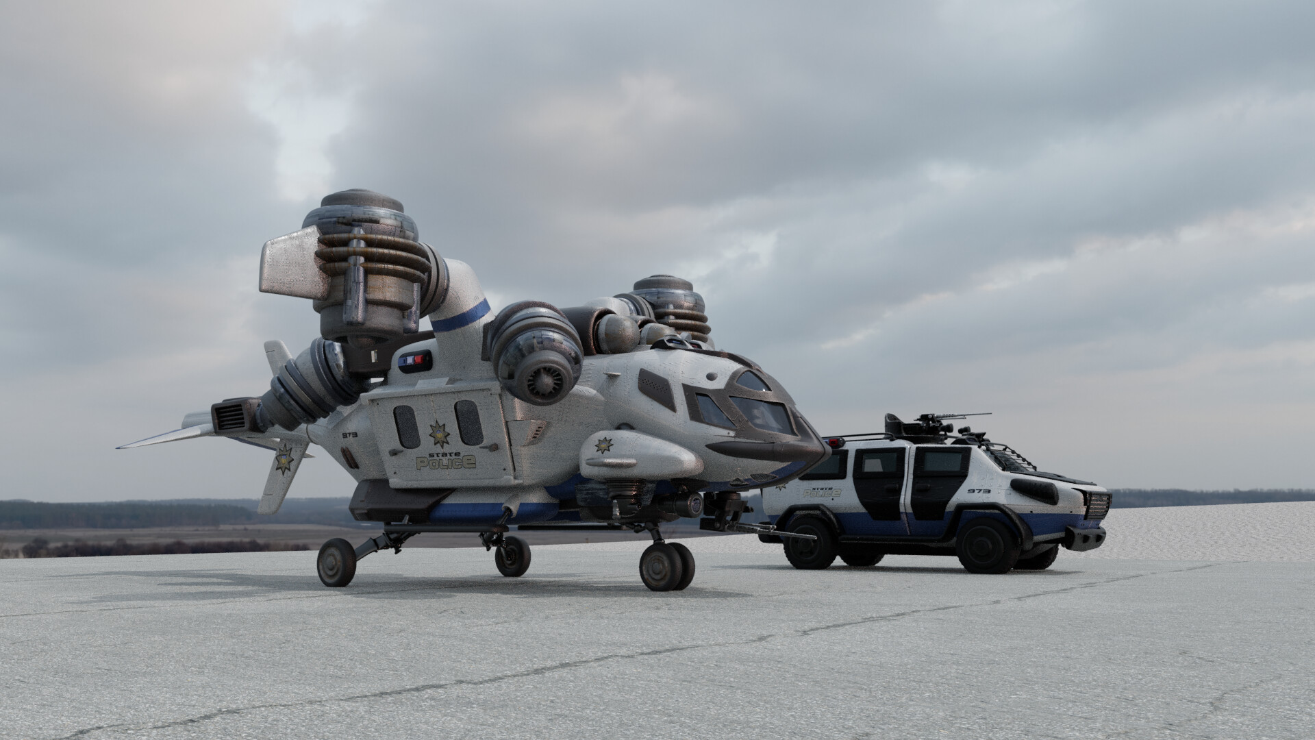 ArtStation - Police and rescue VTOLs