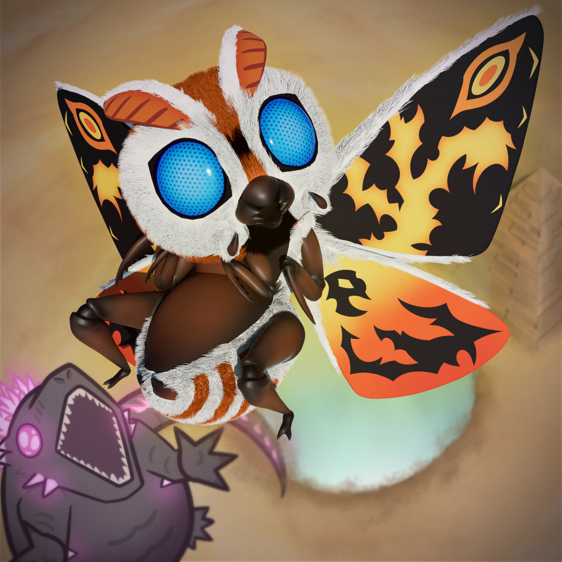 ArtStation - Mothra Queen of the monsters