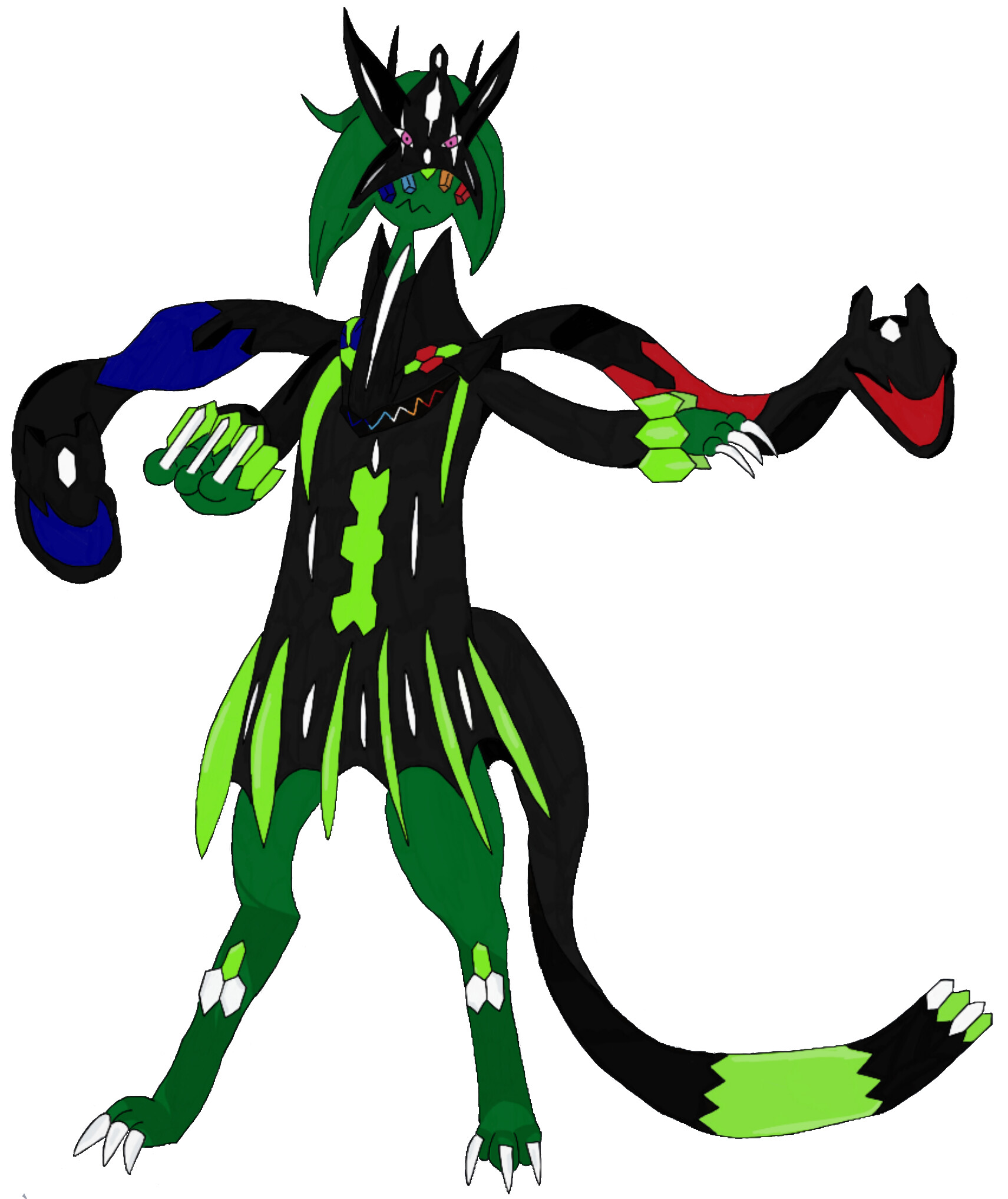 ArtStation - pokemon meowscarada zygarde fusion