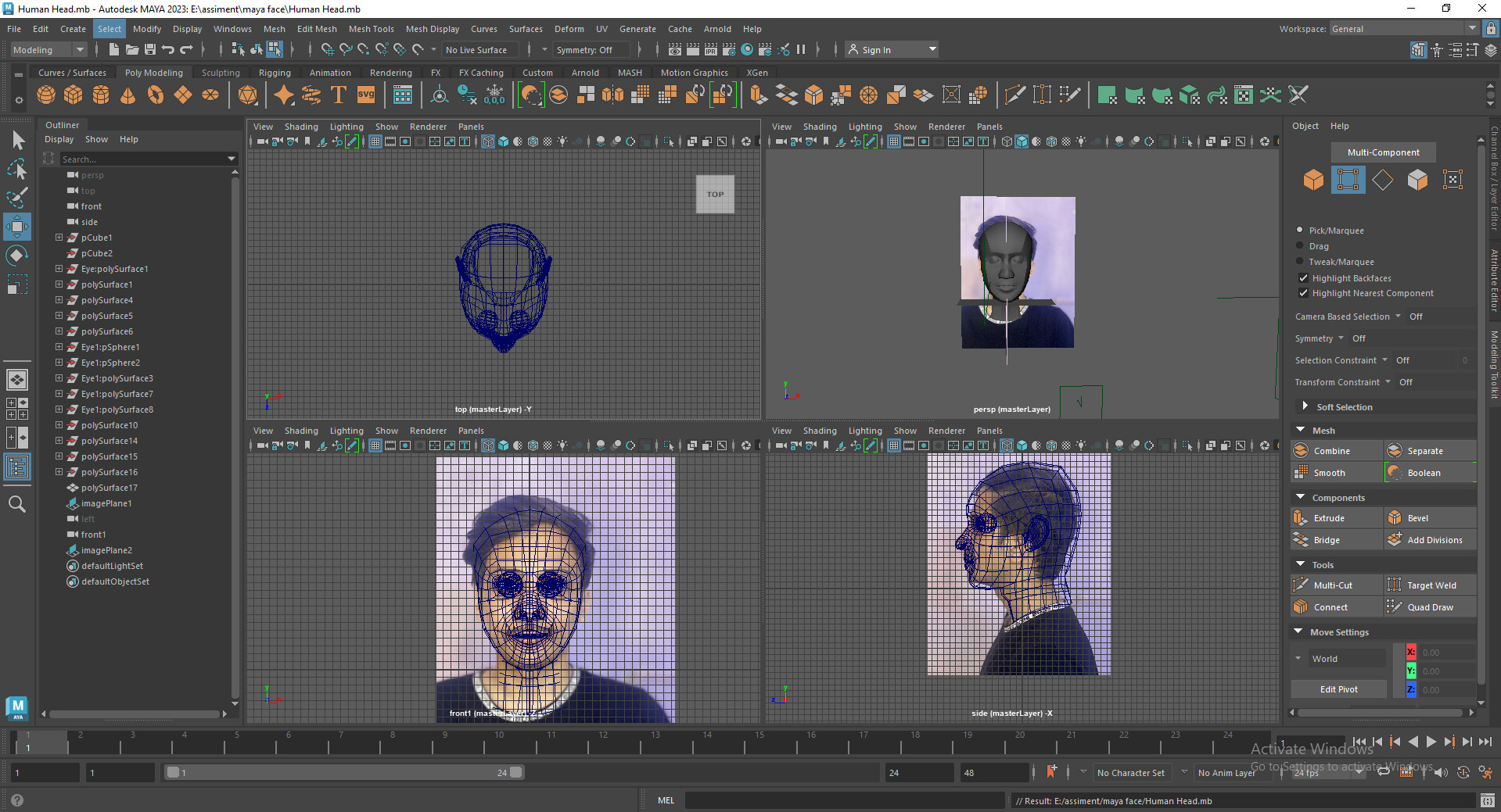 ArtStation - face model in maya