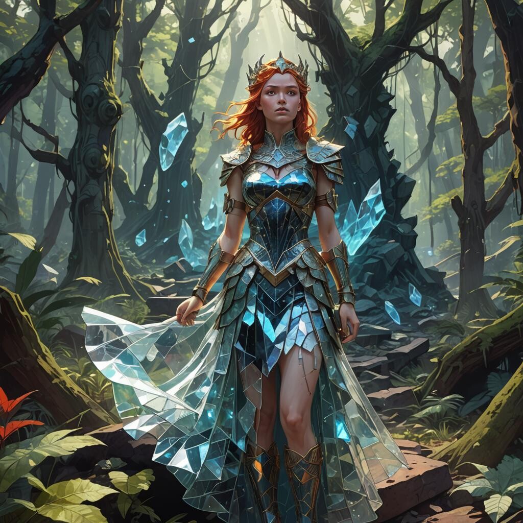 ArtStation - warrior princess wearing blue armor dress