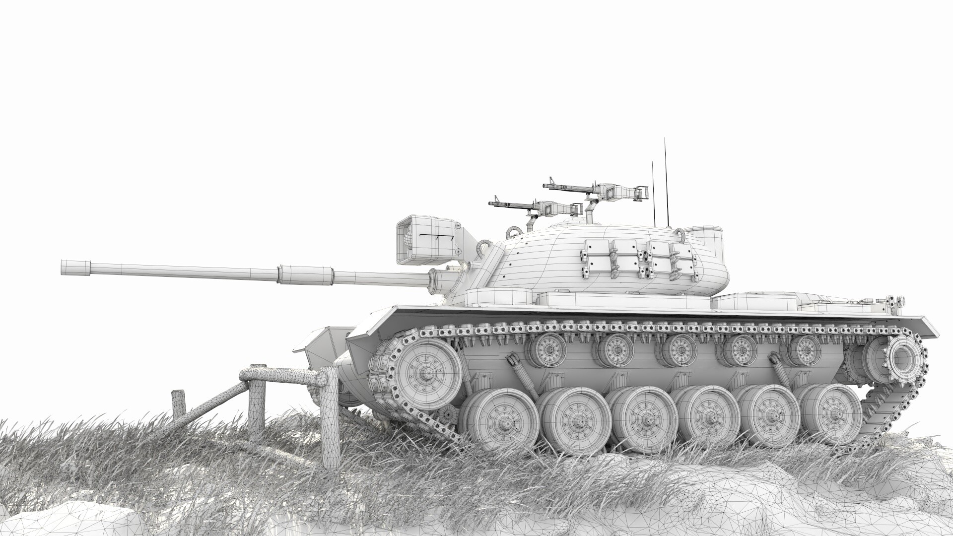 ArtStation - Tank Hardsurface M48 patton