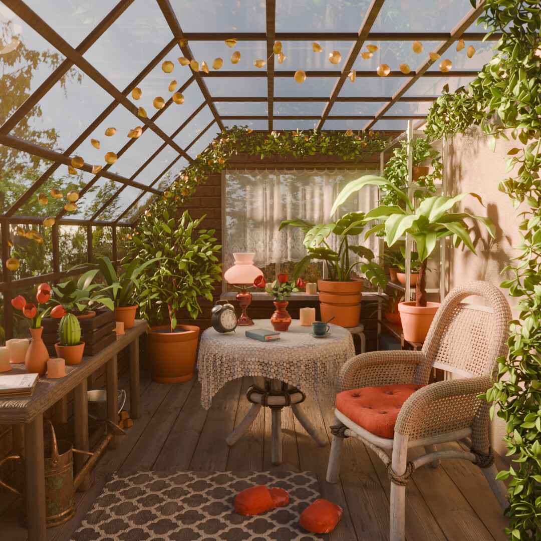 ArtStation - Cozy greenhouse