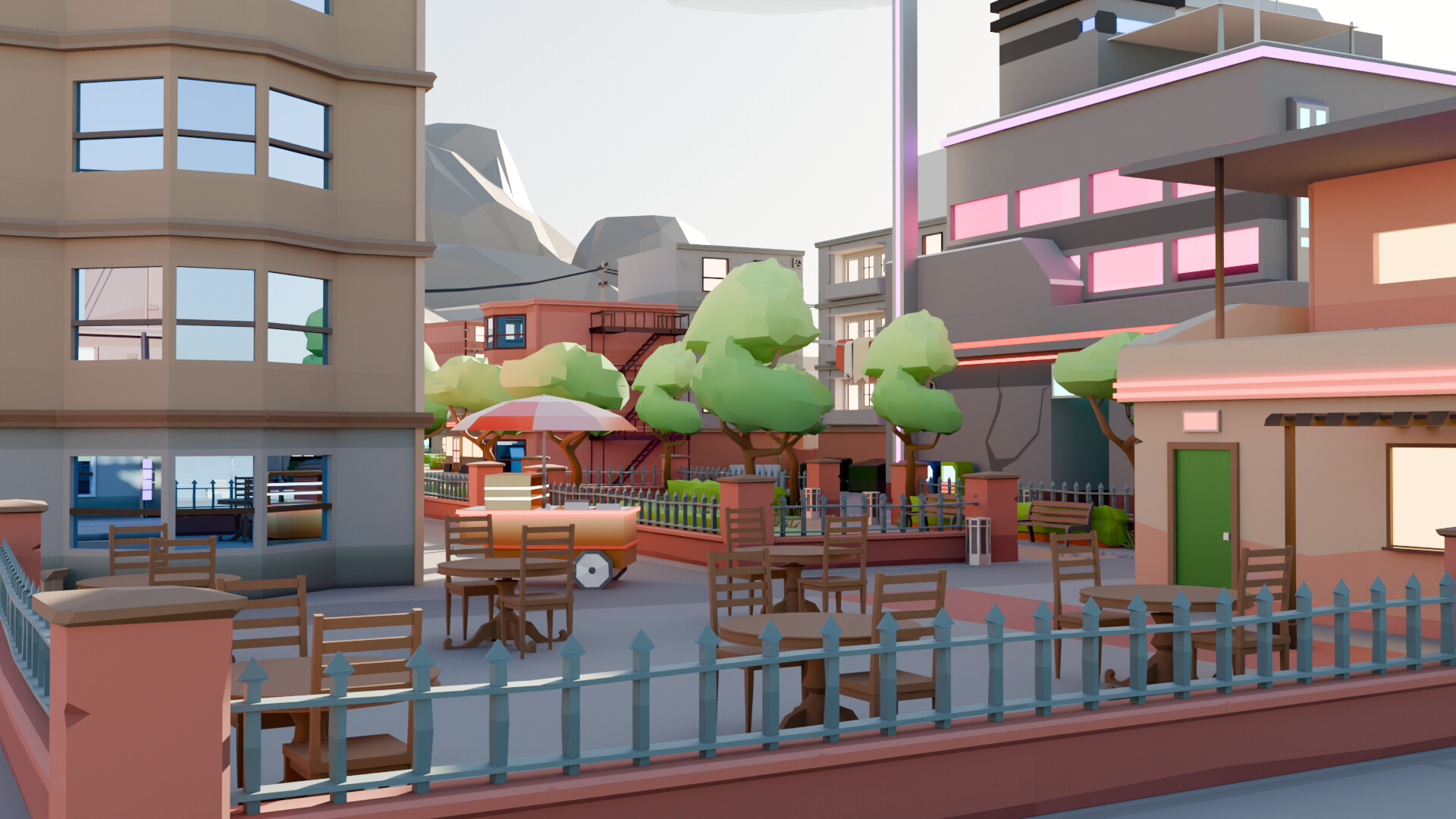 ArtStation - Low Poly City