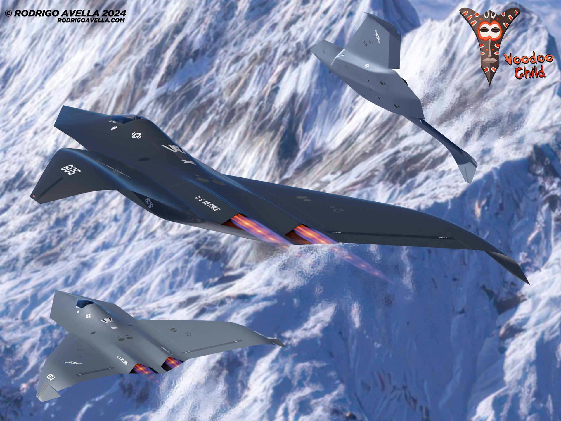 Rodrigo Avella - Voodoo Child - Sixth generation fighter concept