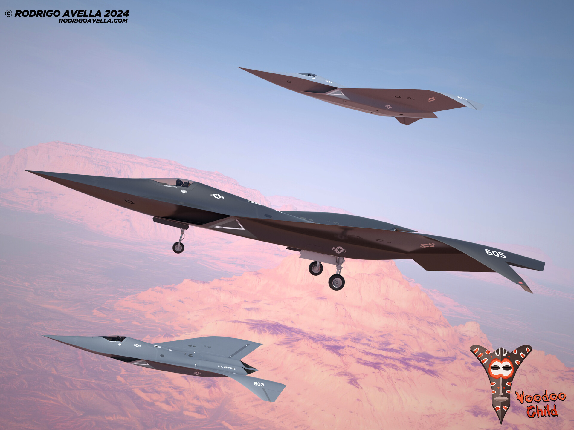 Rodrigo Avella - Voodoo Child - Sixth generation fighter concept