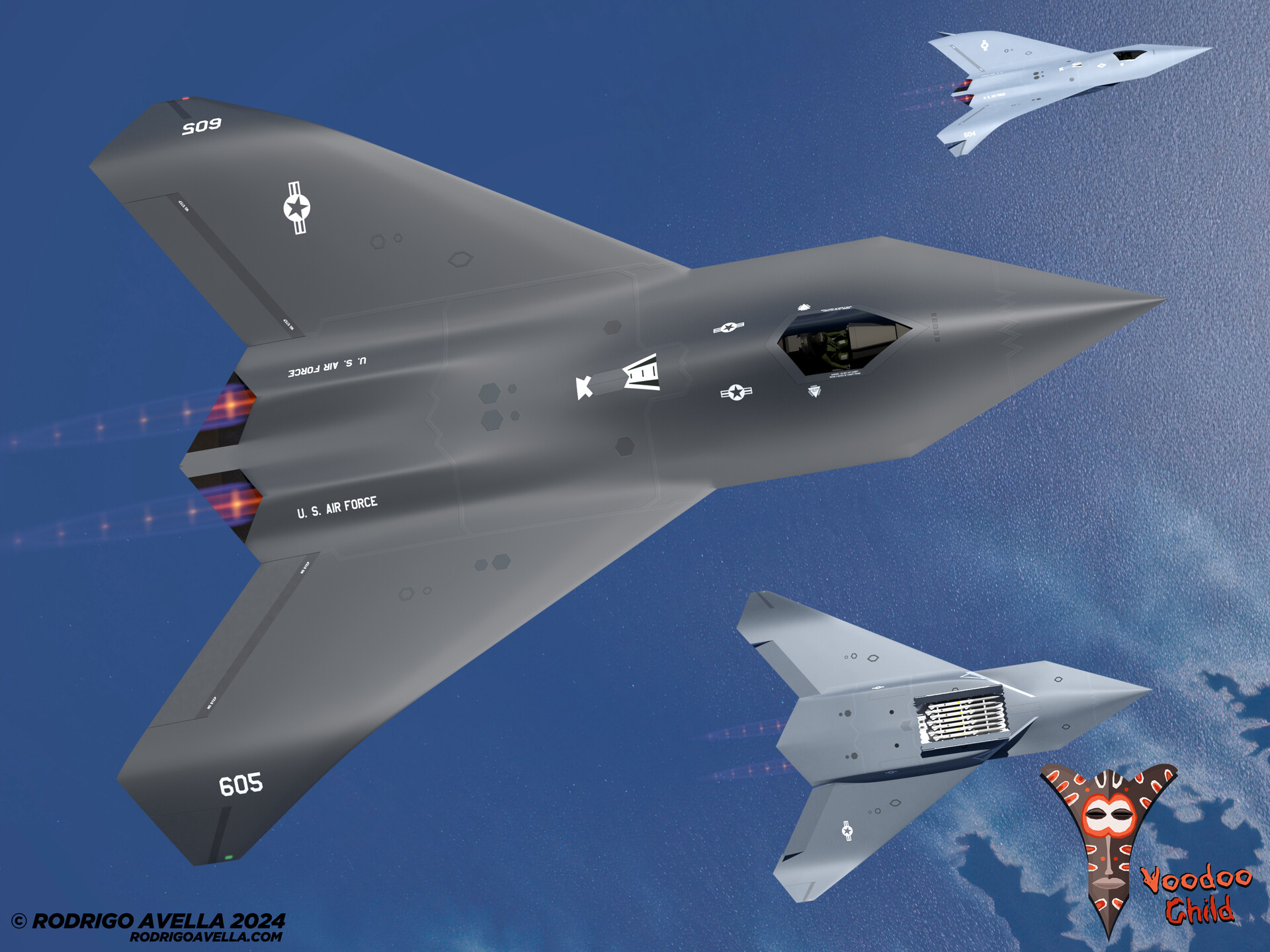 Rodrigo Avella - Voodoo Child - Sixth generation fighter concept