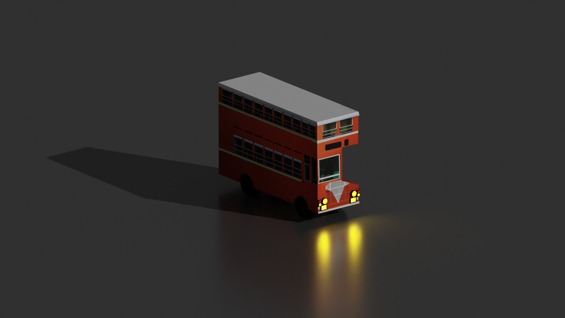 ArtStation - Low poly mumbai bus