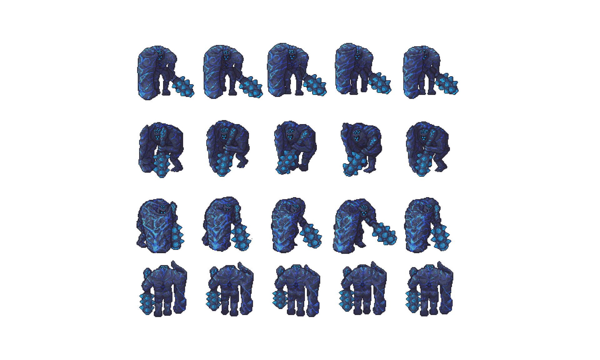 ArtStation - Blue golem on Pixel Art: Assets!