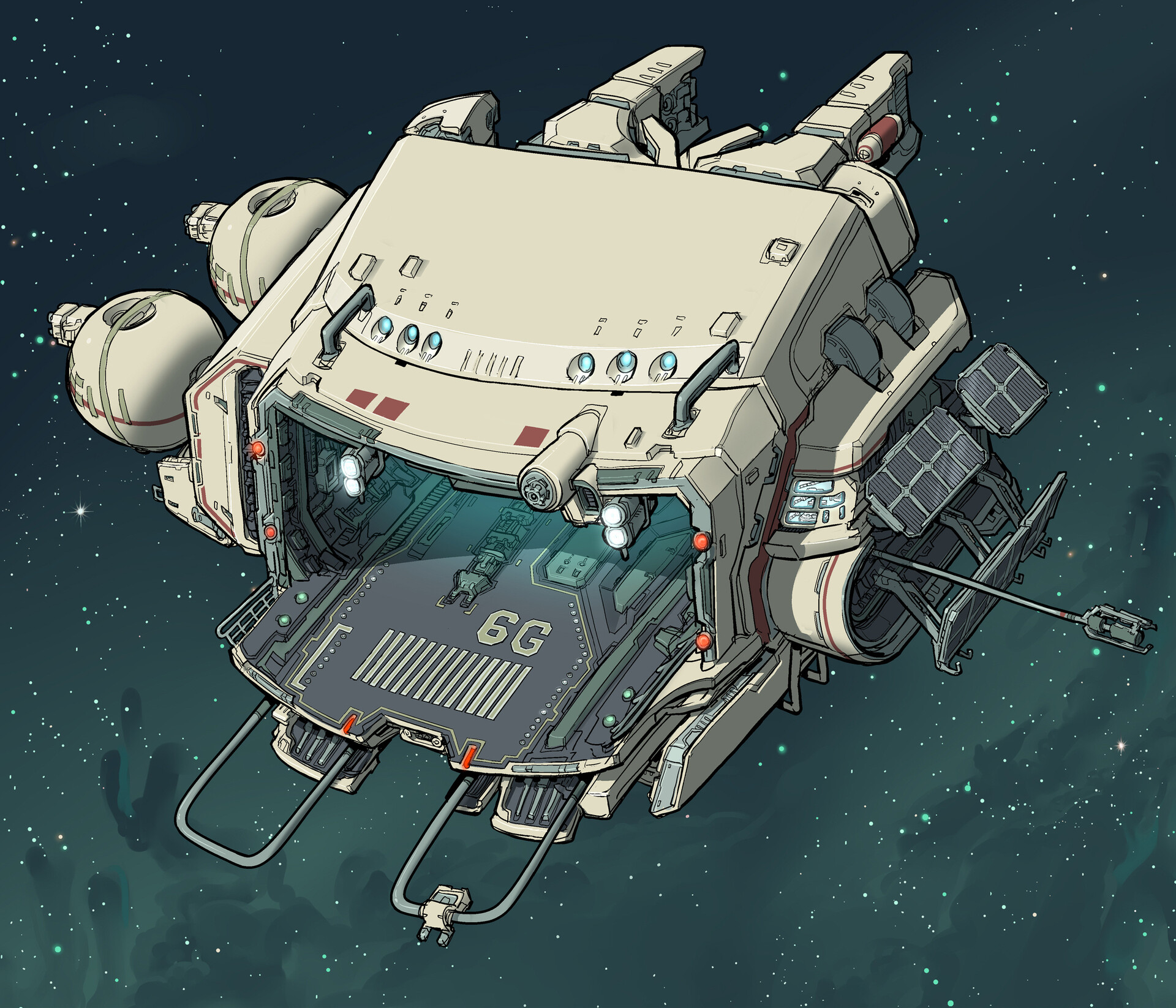 ArtStation - "Project Hellspace" Townstation Module Exterior