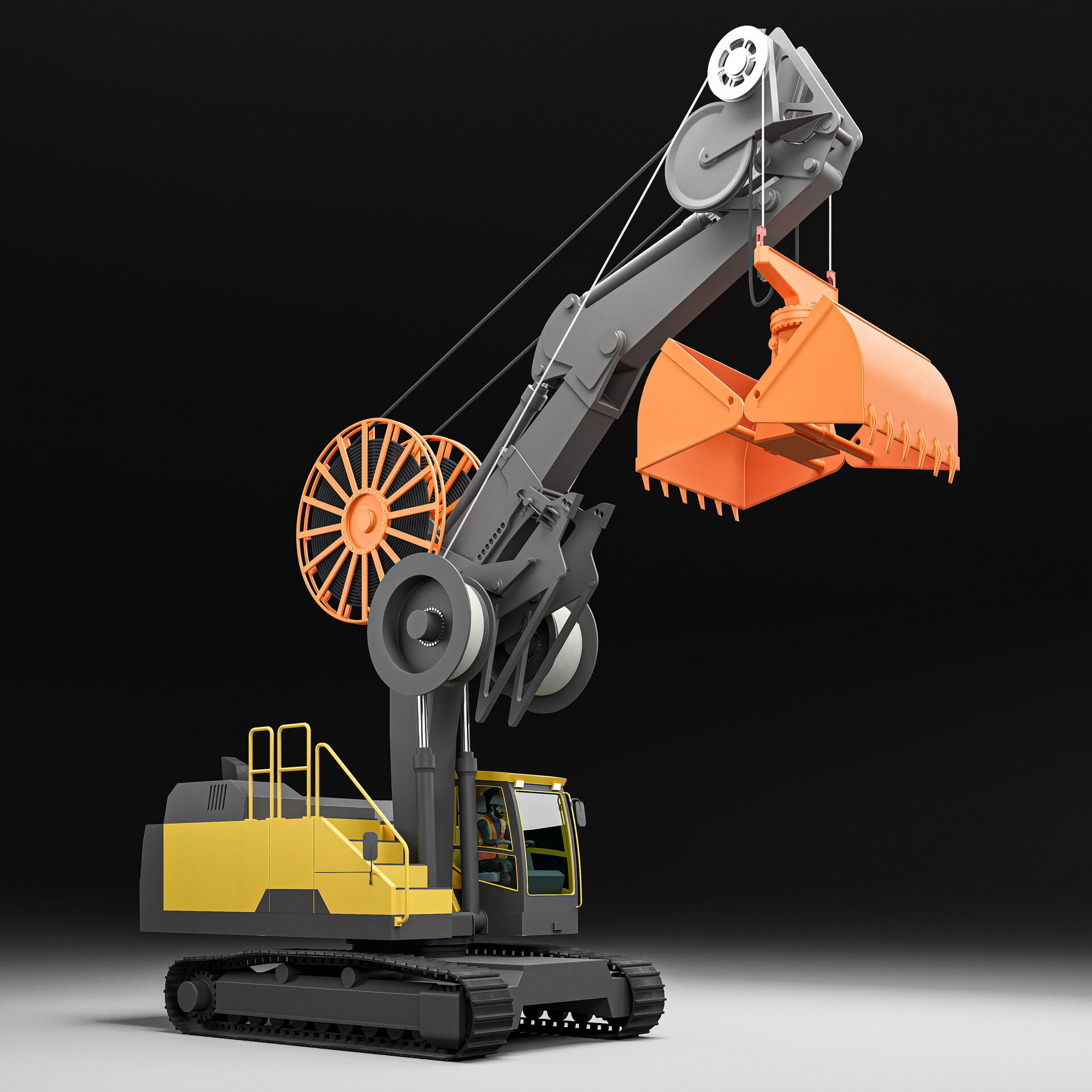 ArtStation - CONSTRUCTION TRUCK " DEEP CRAWLER EXCAVATOR