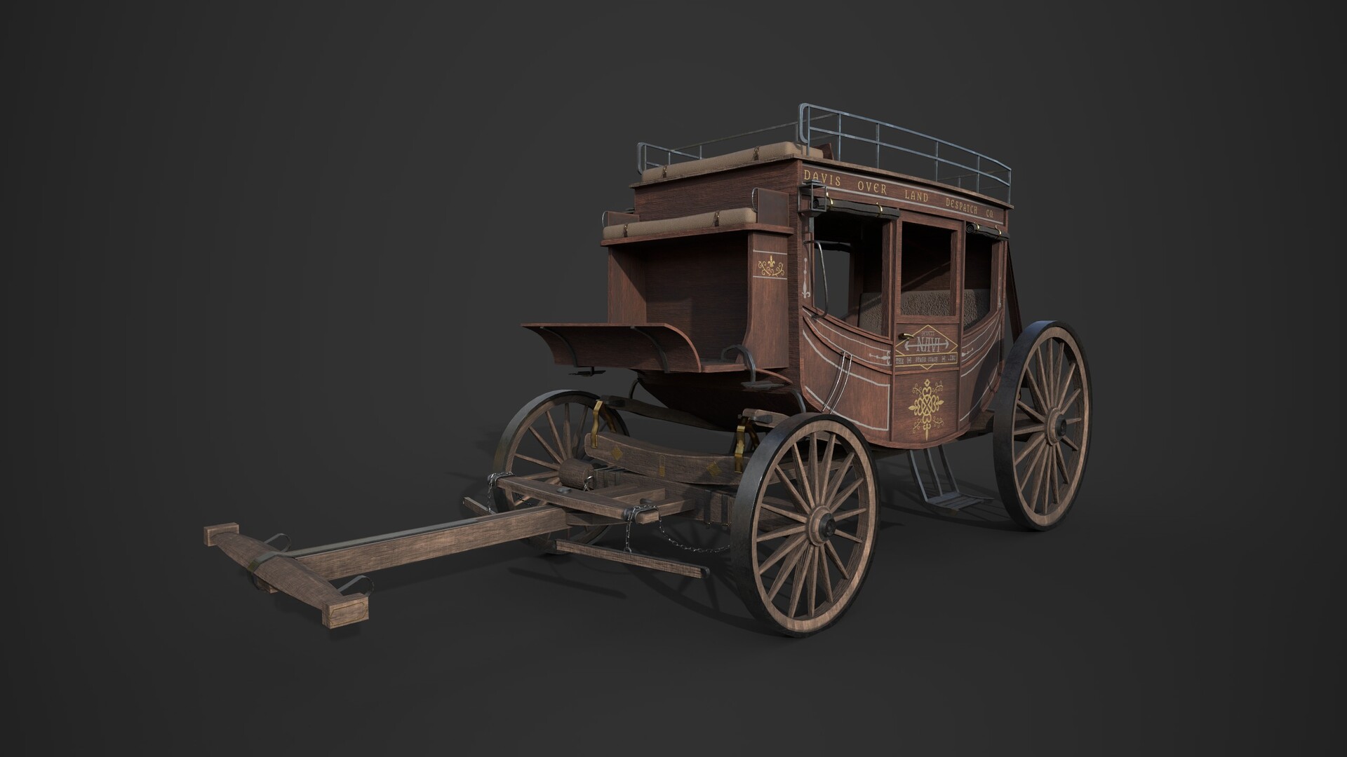 ArtStation - 3D stage Coach Prop