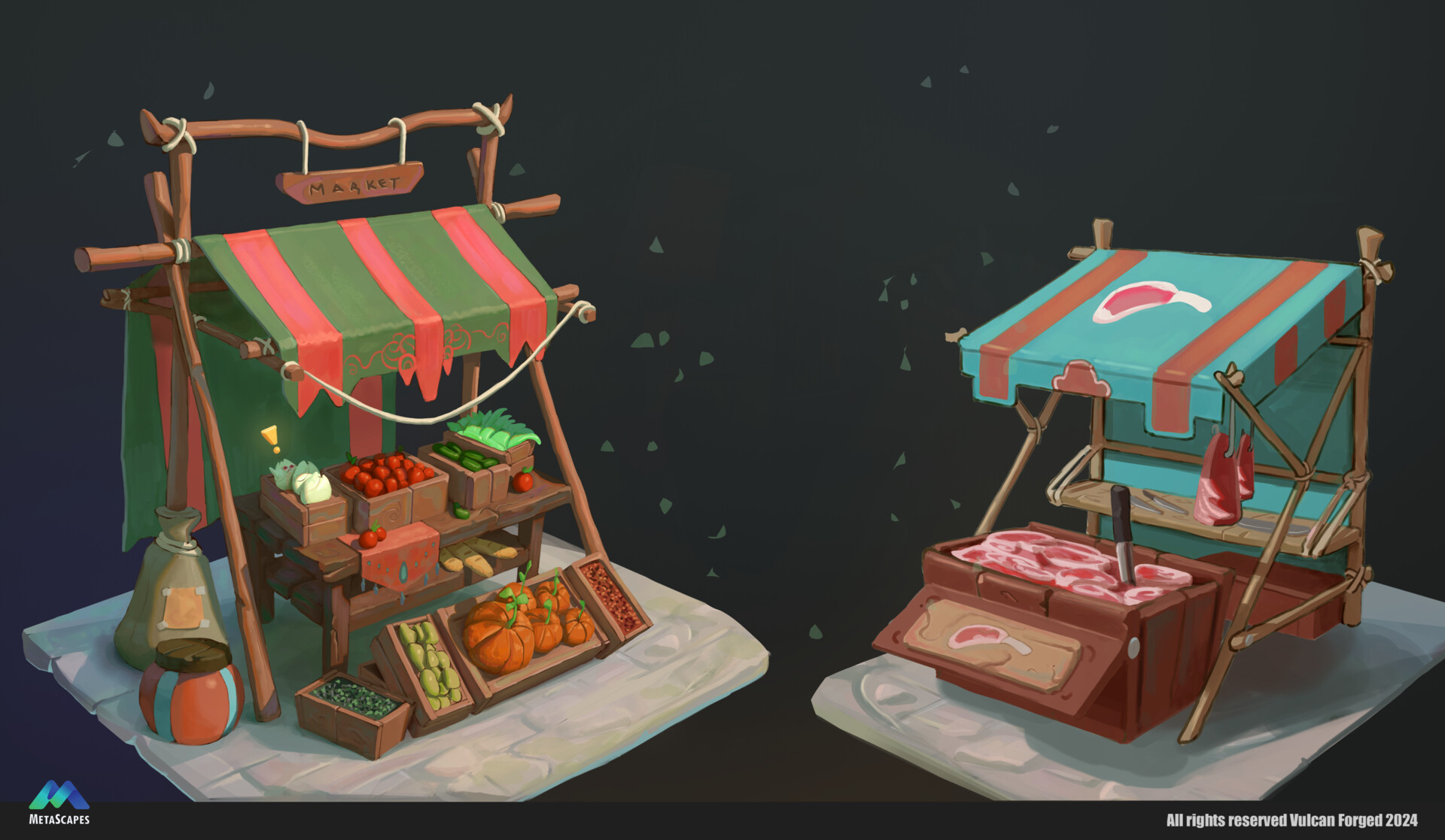 ArtStation - Market Stalls