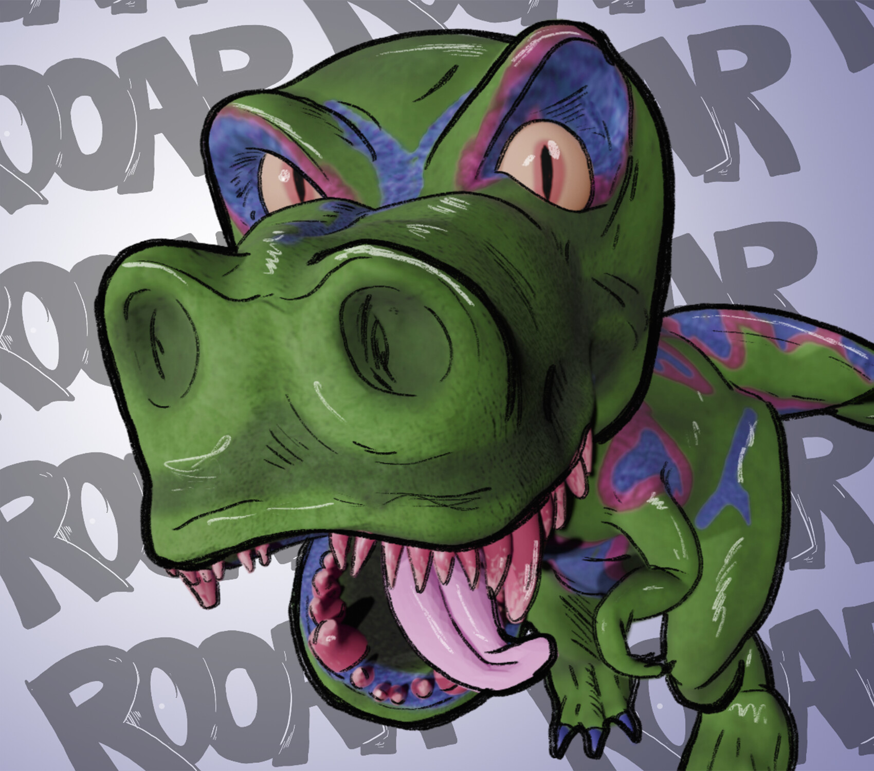 ArtStation - Cartoon Dinosaur