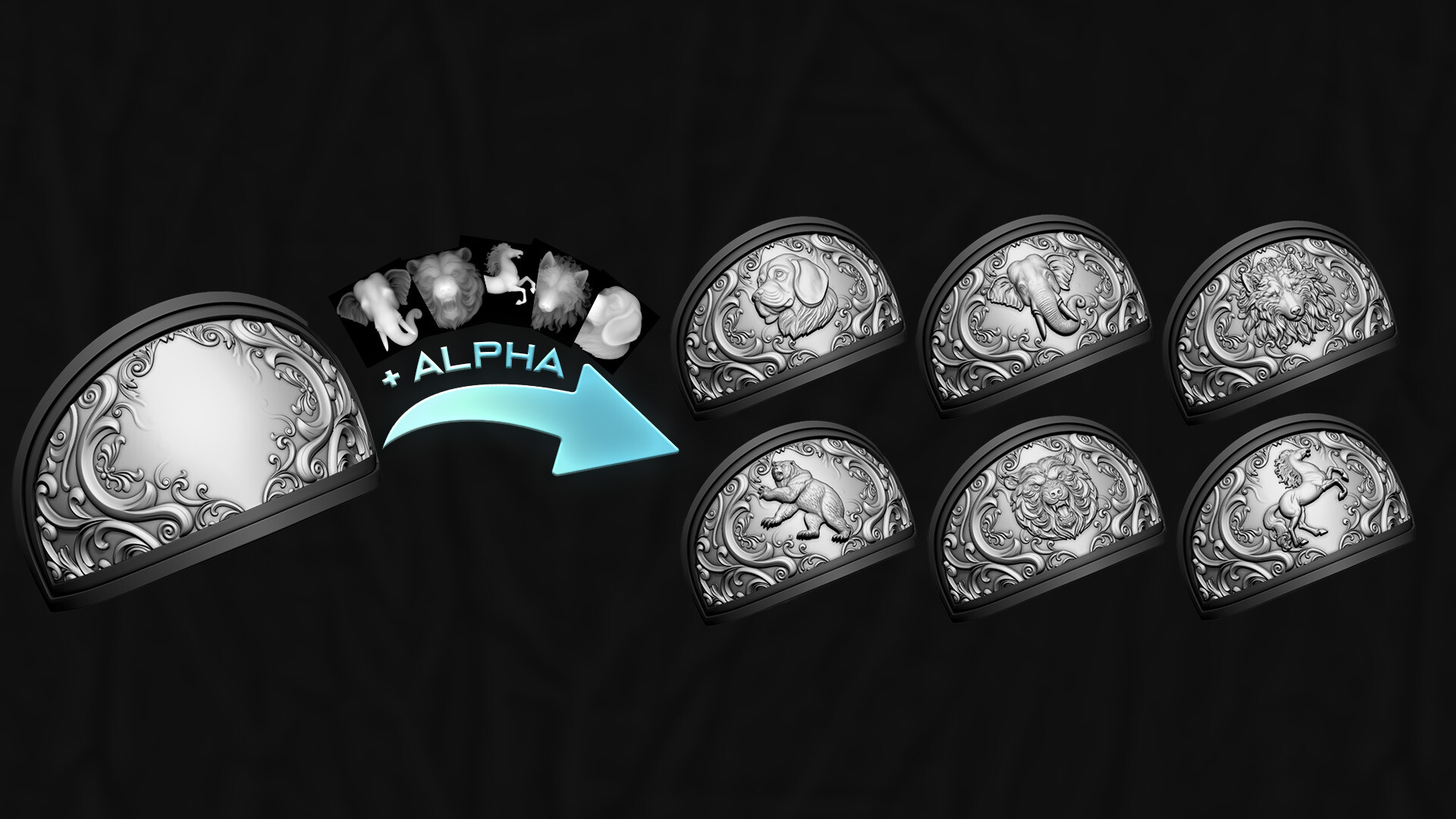 Morteza Shateri - 40 FREE Animal Alpha - HQ 4K 16Bit Alphas - vol.3