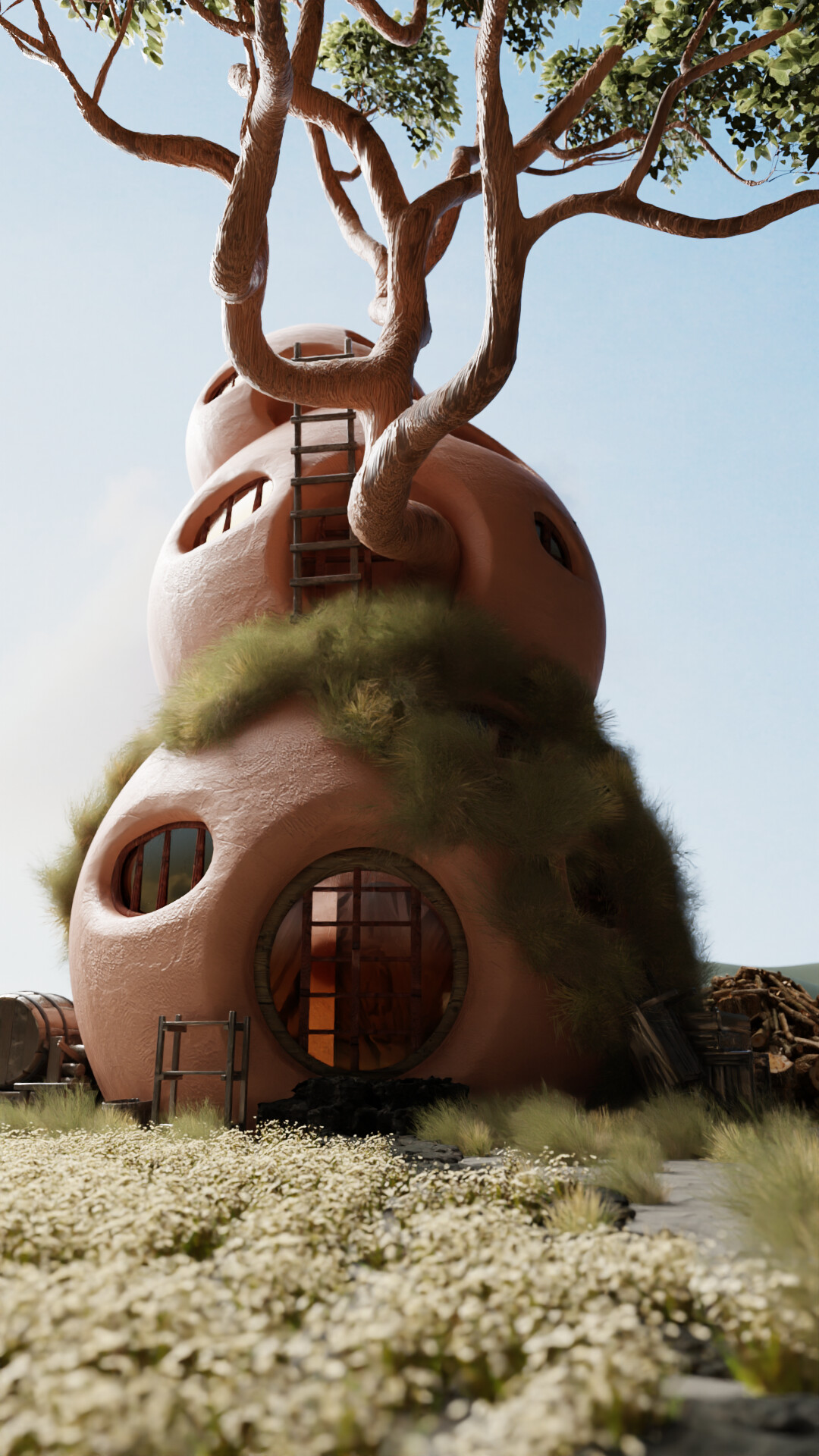ArtStation - Tribal Bubble Houses
