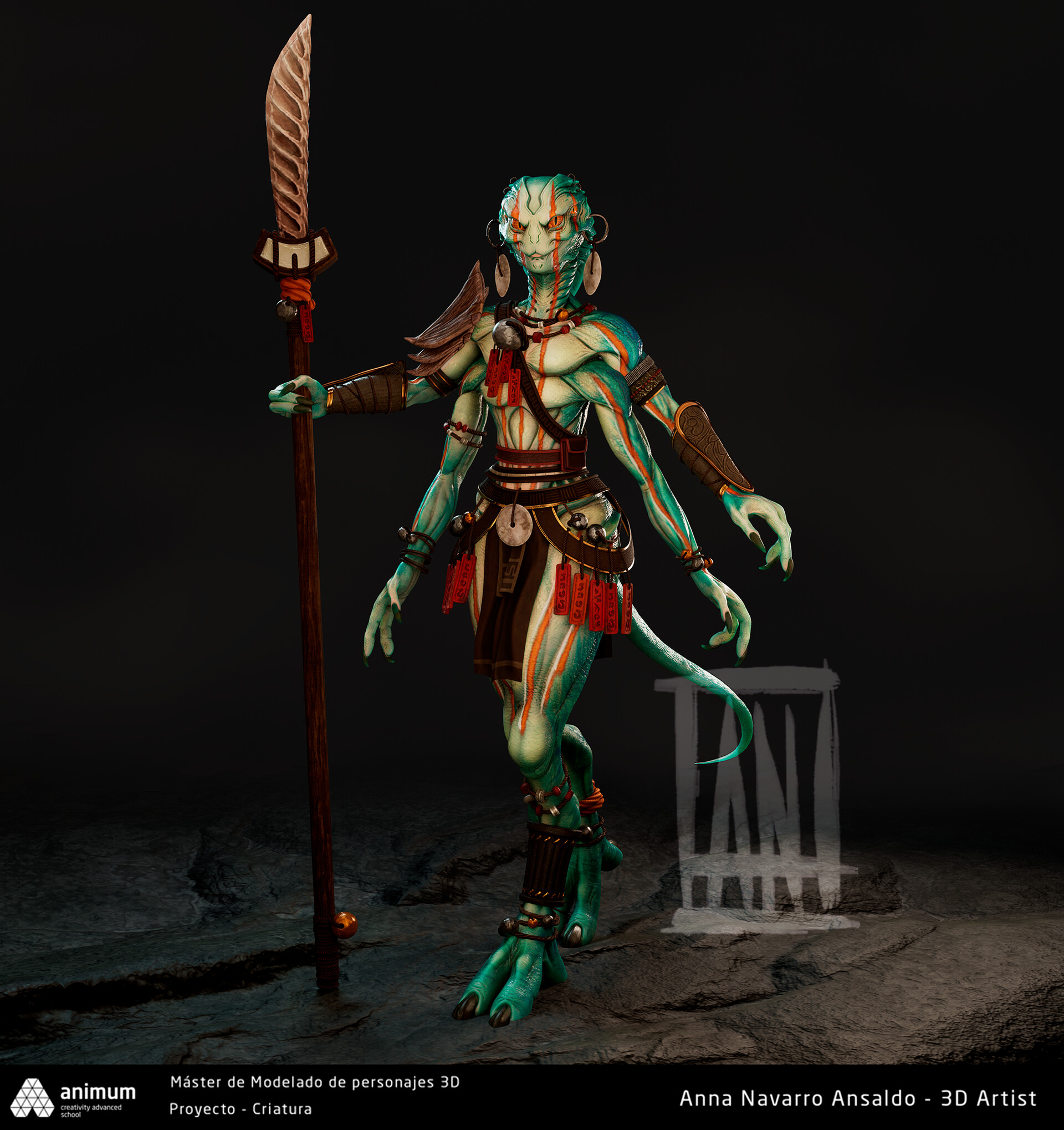 ArtStation - | Tribal Alien 3D Model | 2D Concept by Deiv Calviz