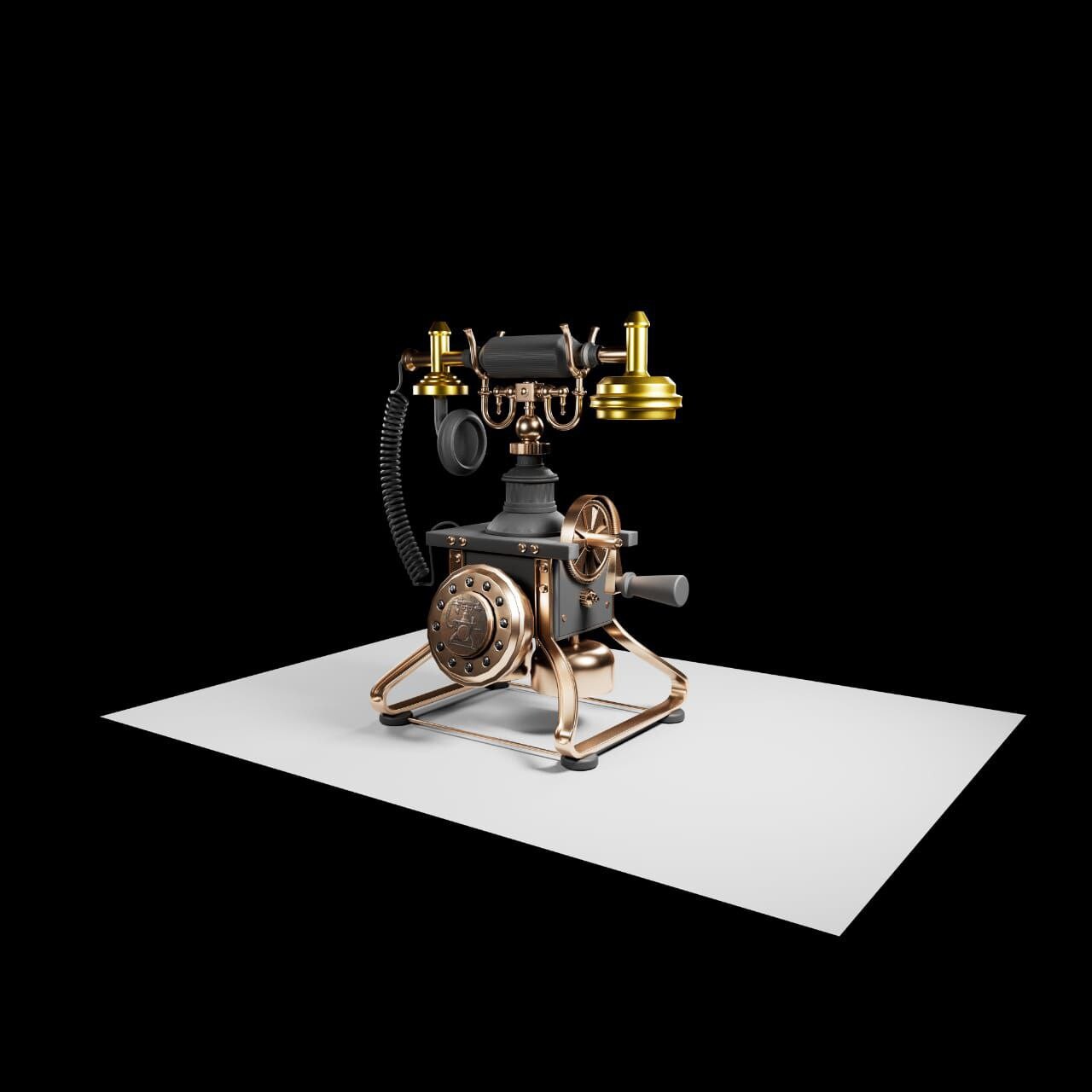 ArtStation - Vintage Eiffel Tower phone replica