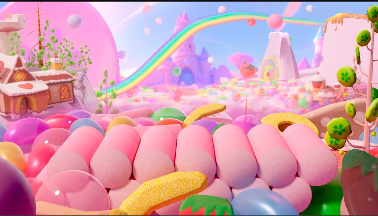 ArtStation - "Check out my vibrant 3D Candies World landscape ...