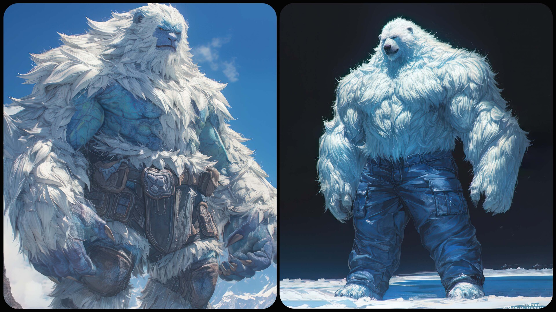 Ferial Studio - 🔹200 Himalayan Yeti - Anime Character Reference Image ...