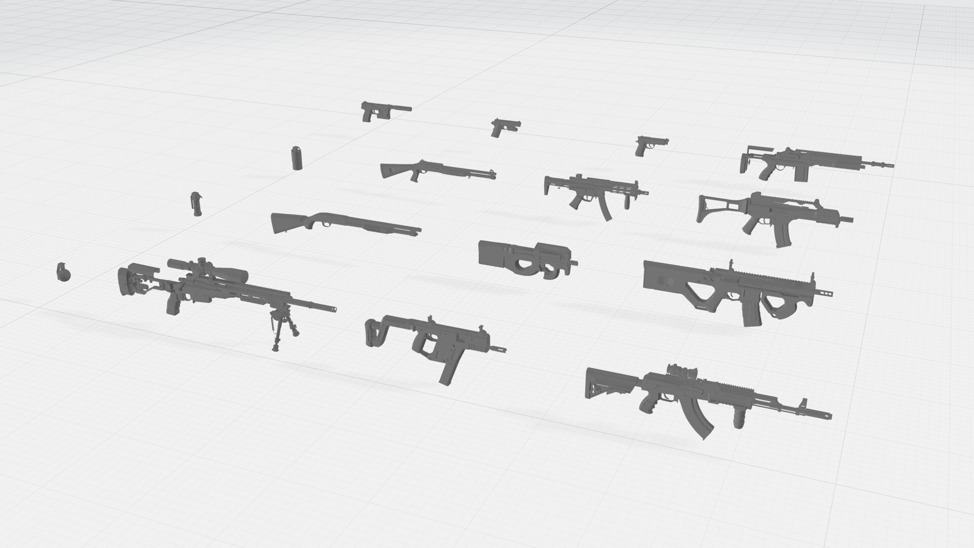 ArtStation - 3D Printing Guns 16 Files | STL, OBJ | Toy Guns | Keychain ...