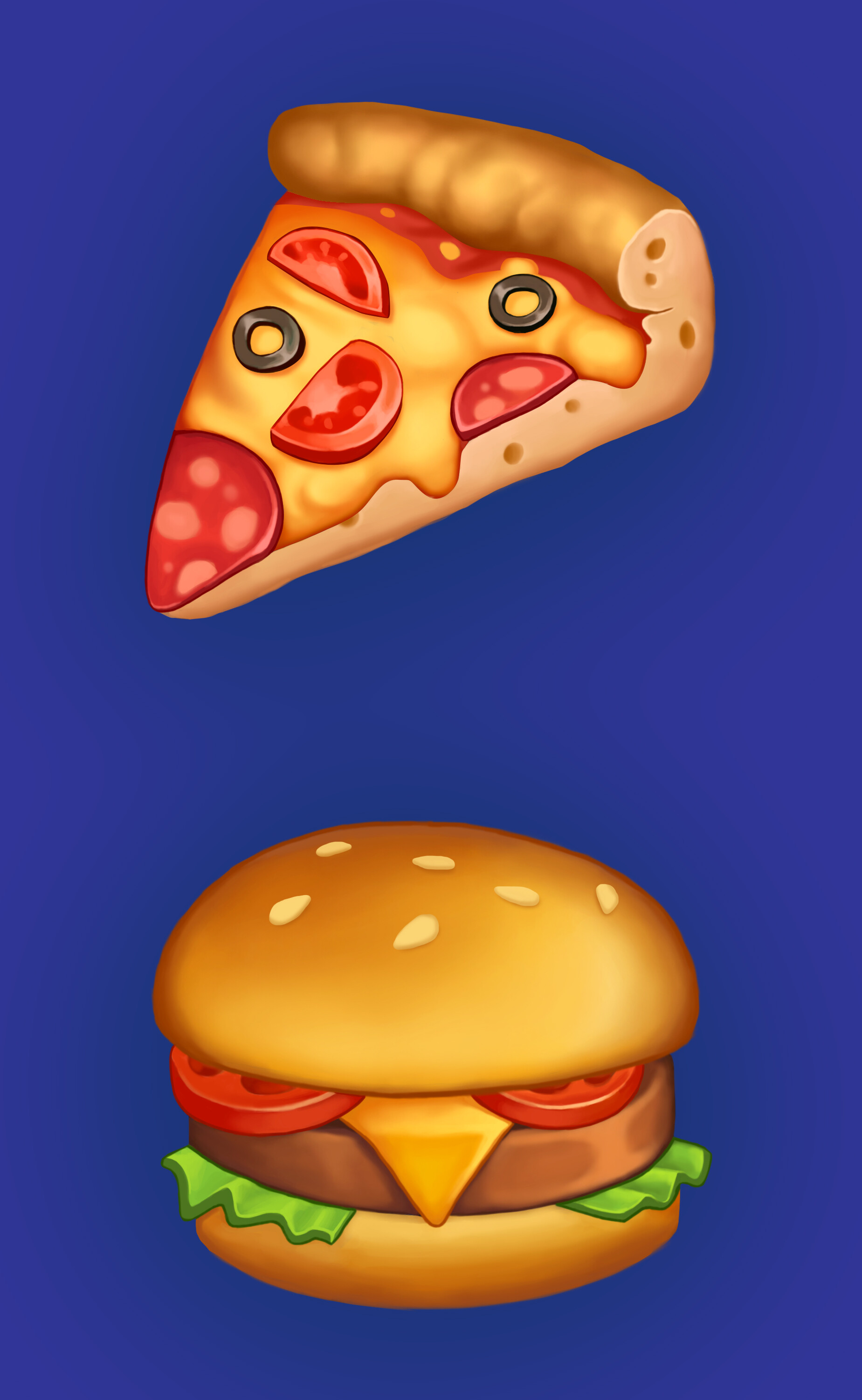 ArtStation - 2D Food Game Asset Study