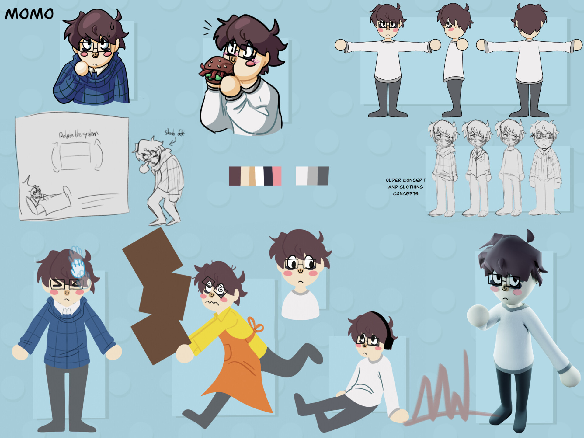 ArtStation - Momo character sheet (OC)